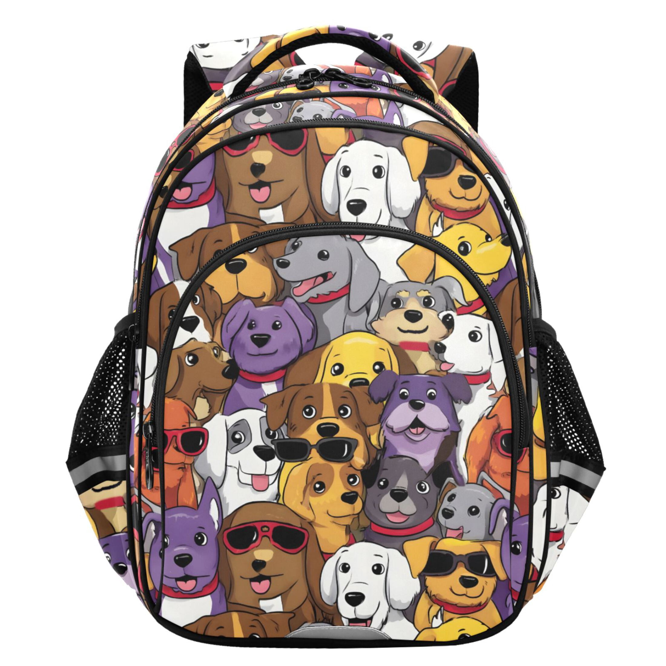 ALAZA Dog Colorful School Backpack Elementary Bag Student Bookbag ...
