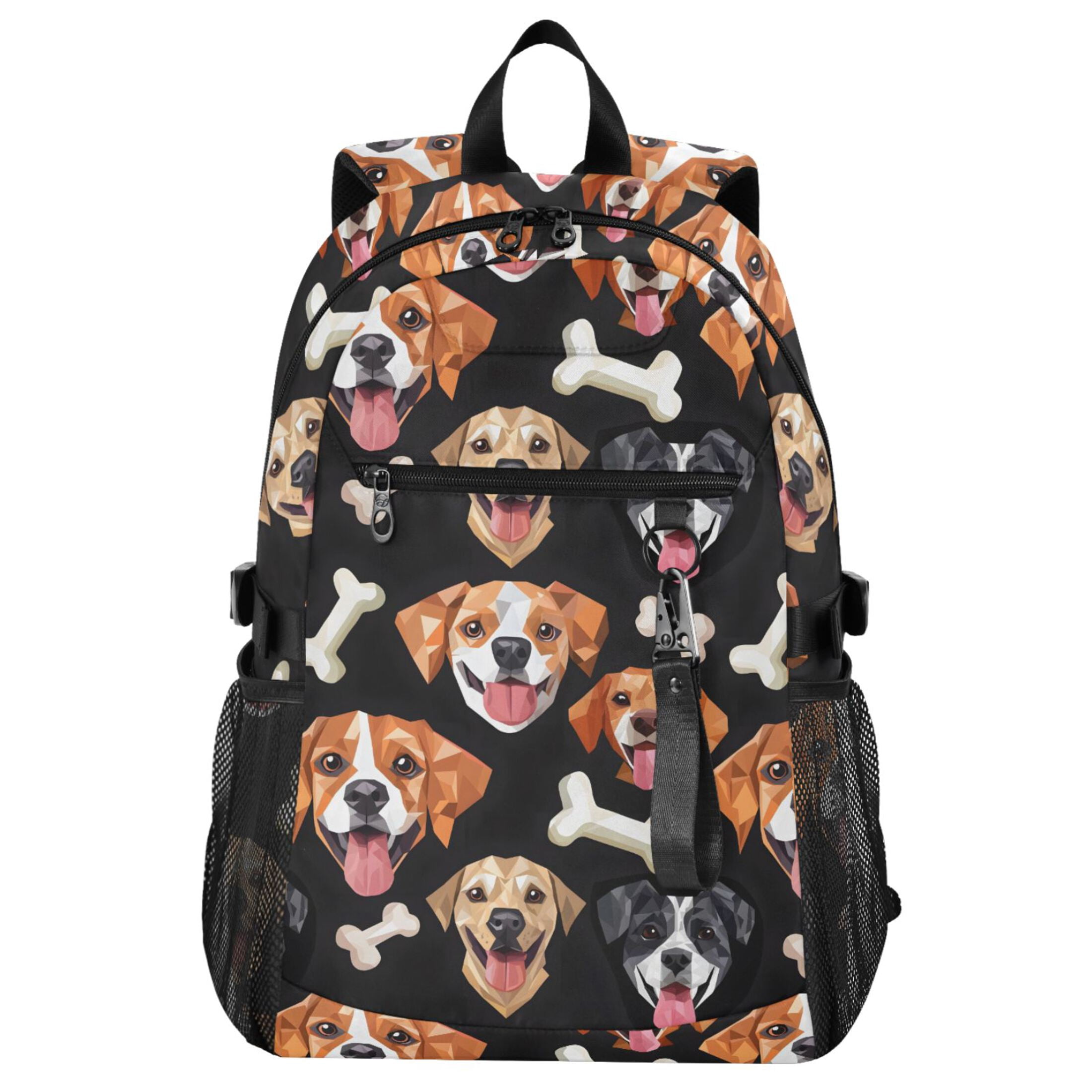 ALAZA Dog Face and Bone Pattern School Backpack Travel Laptop Bag ...