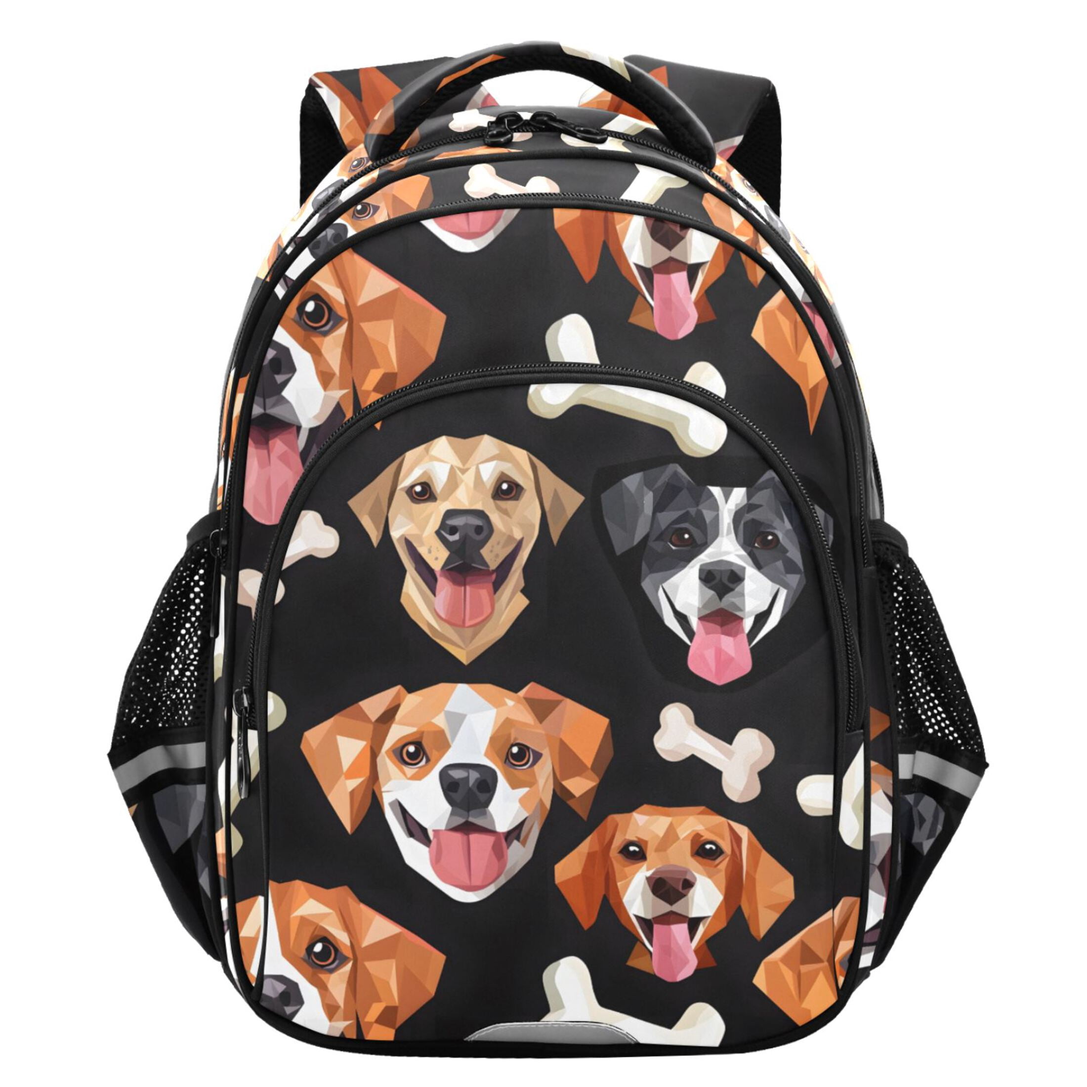 ALAZA Dog Face and Bone School Backpack Elementary Bag Student Bookbag ...