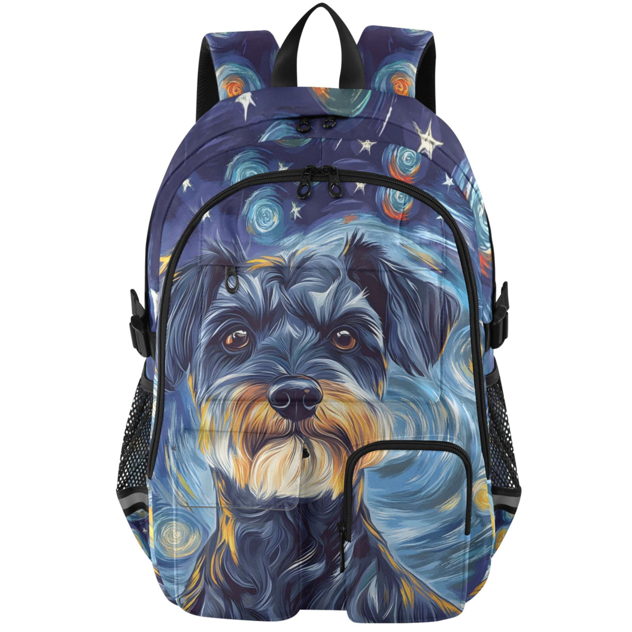 ALAZA Dog Starry Night Print Student Backpack School Bookbag Large ...