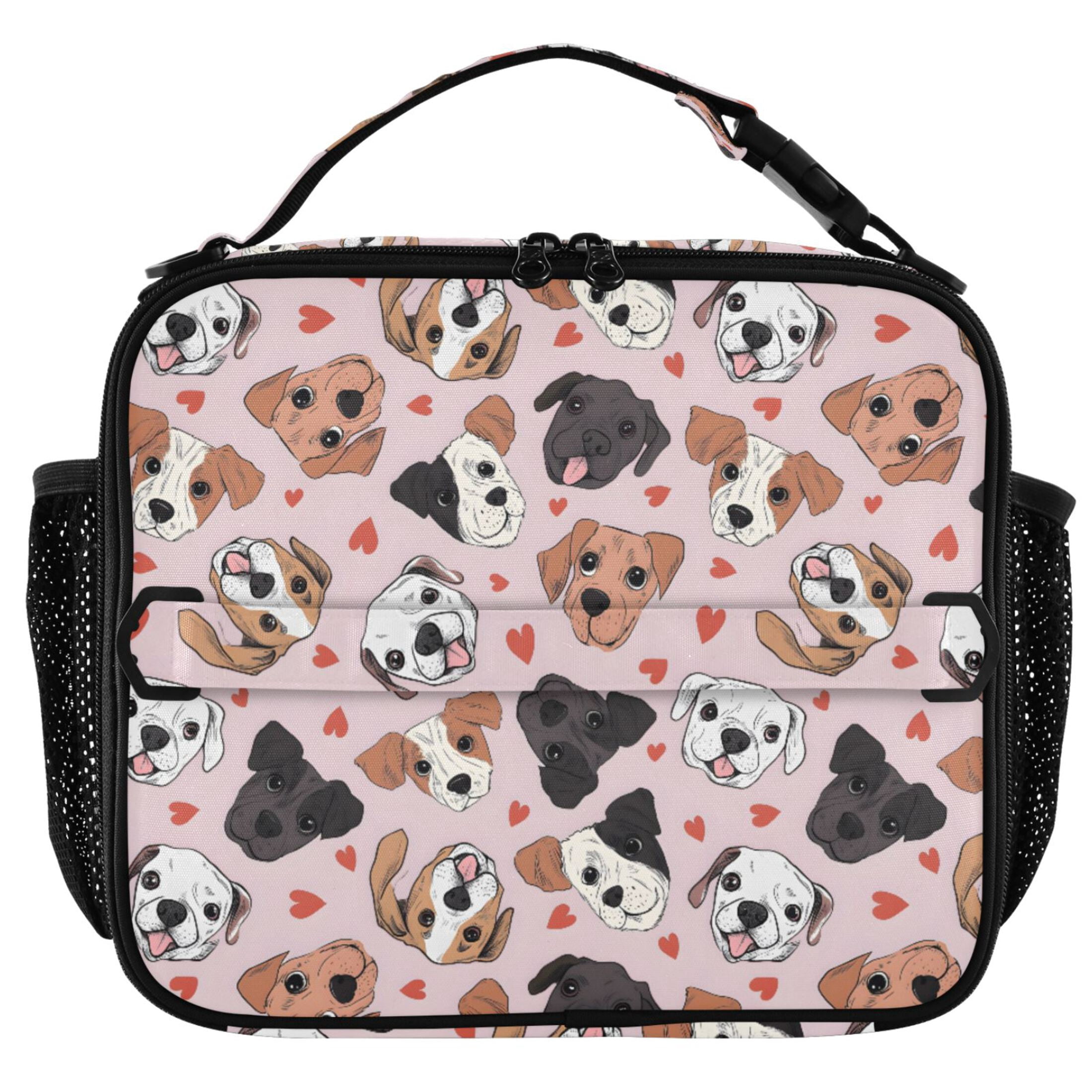 ALAZA Dog and Heart Insulated Lunch Box Lunch Bag Cooler Tote with ...