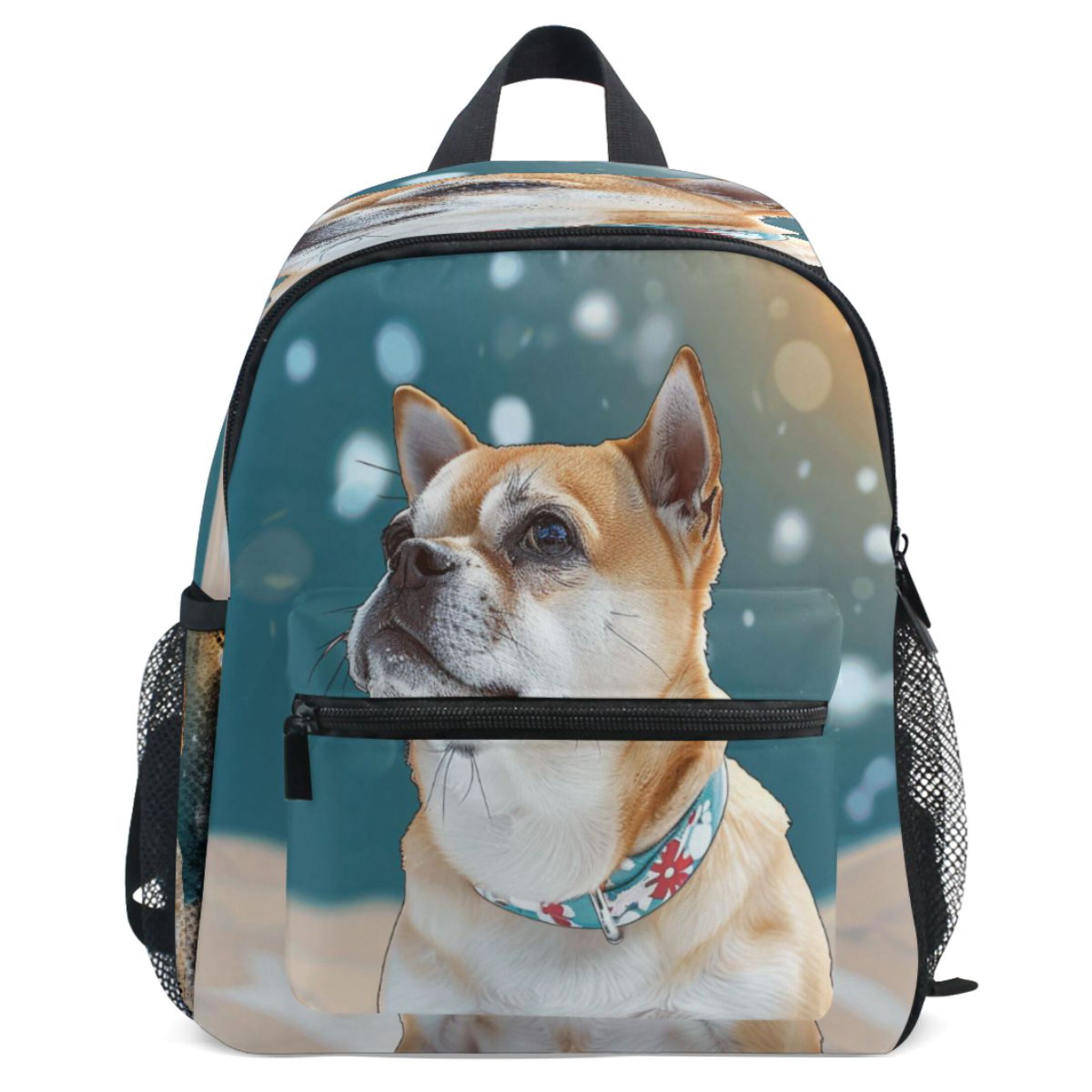 ALAZA Dog on Beach Pattern School Backpack Student Bookbag Mini Bag ...