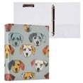 ALAZA Dogs Cartoon-c1 Hardcover 3 Ring Binder 1.5" D-Rings with ...