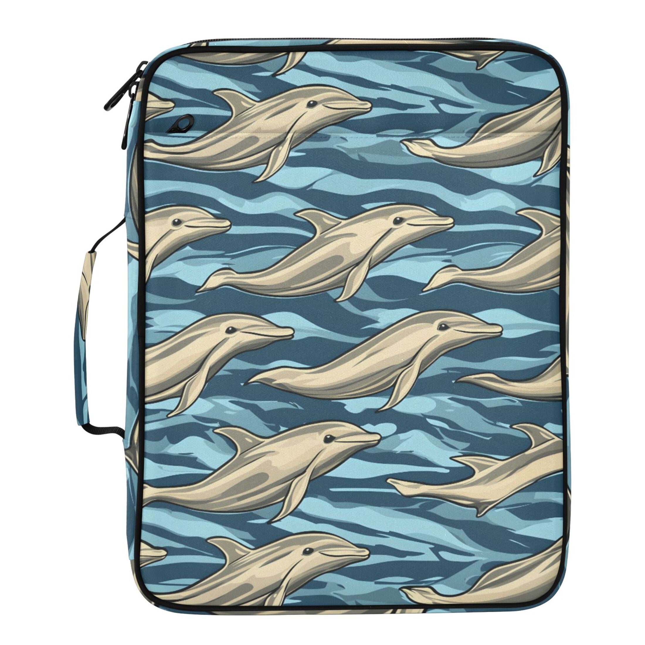 ALAZA Dolphins in Ocean Pattern Expanding Accordion File Folder 3 Ring ...
