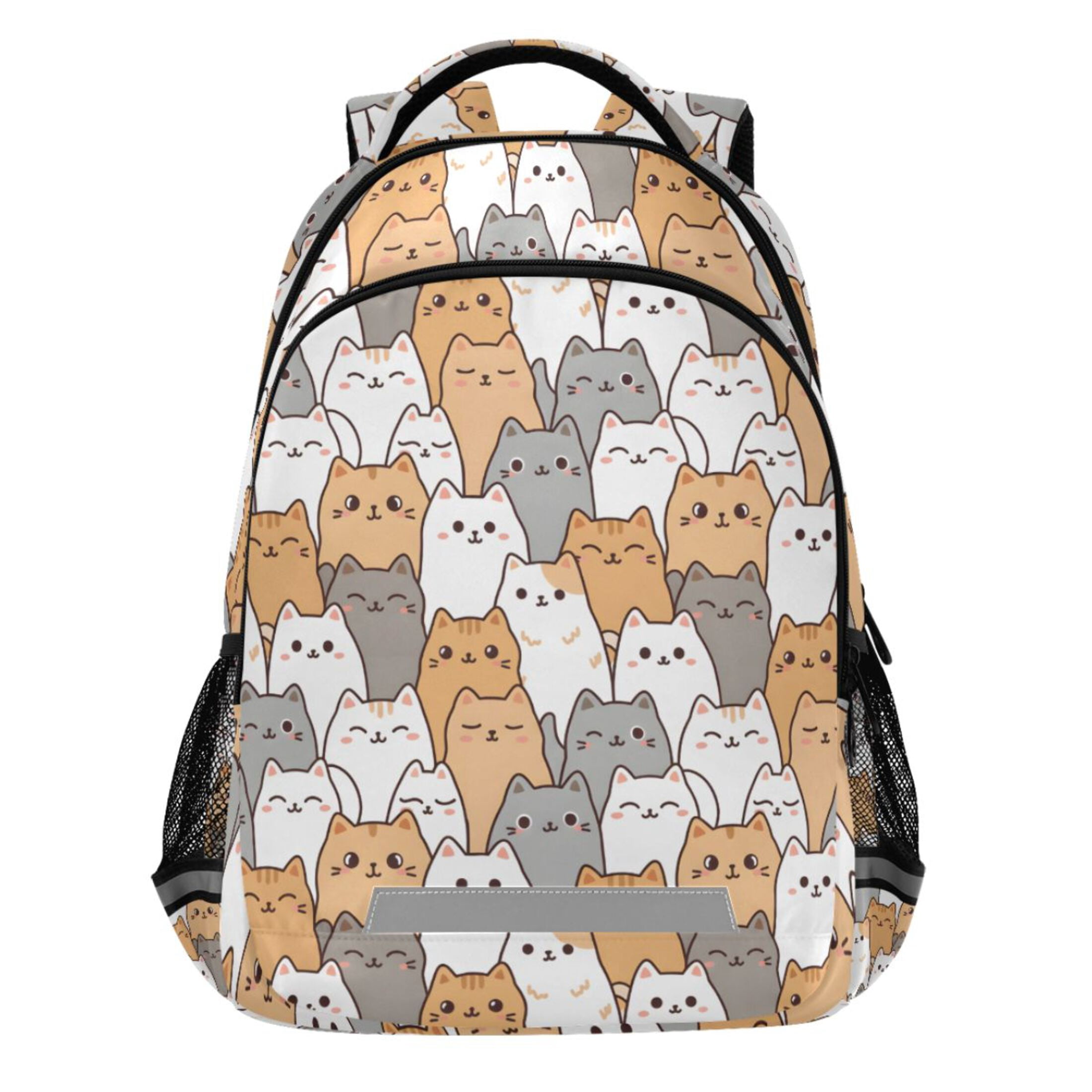 ALAZA Doodle Cute Cats Pattern Backpack Elementary School Bags Student ...