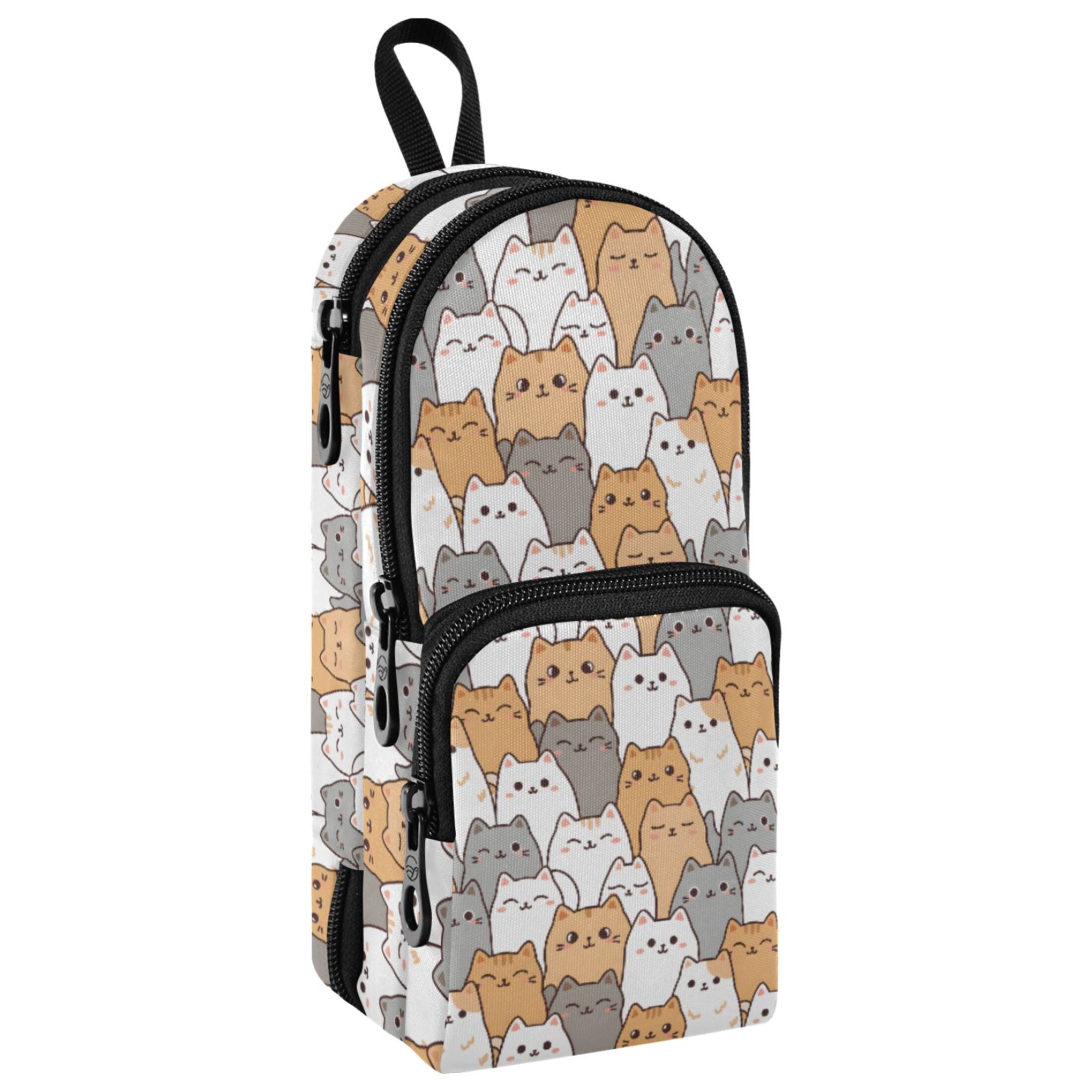 ALAZA Doodle Cute Cats Pencil Case Pen Pouch Stationery Organizer Bag ...