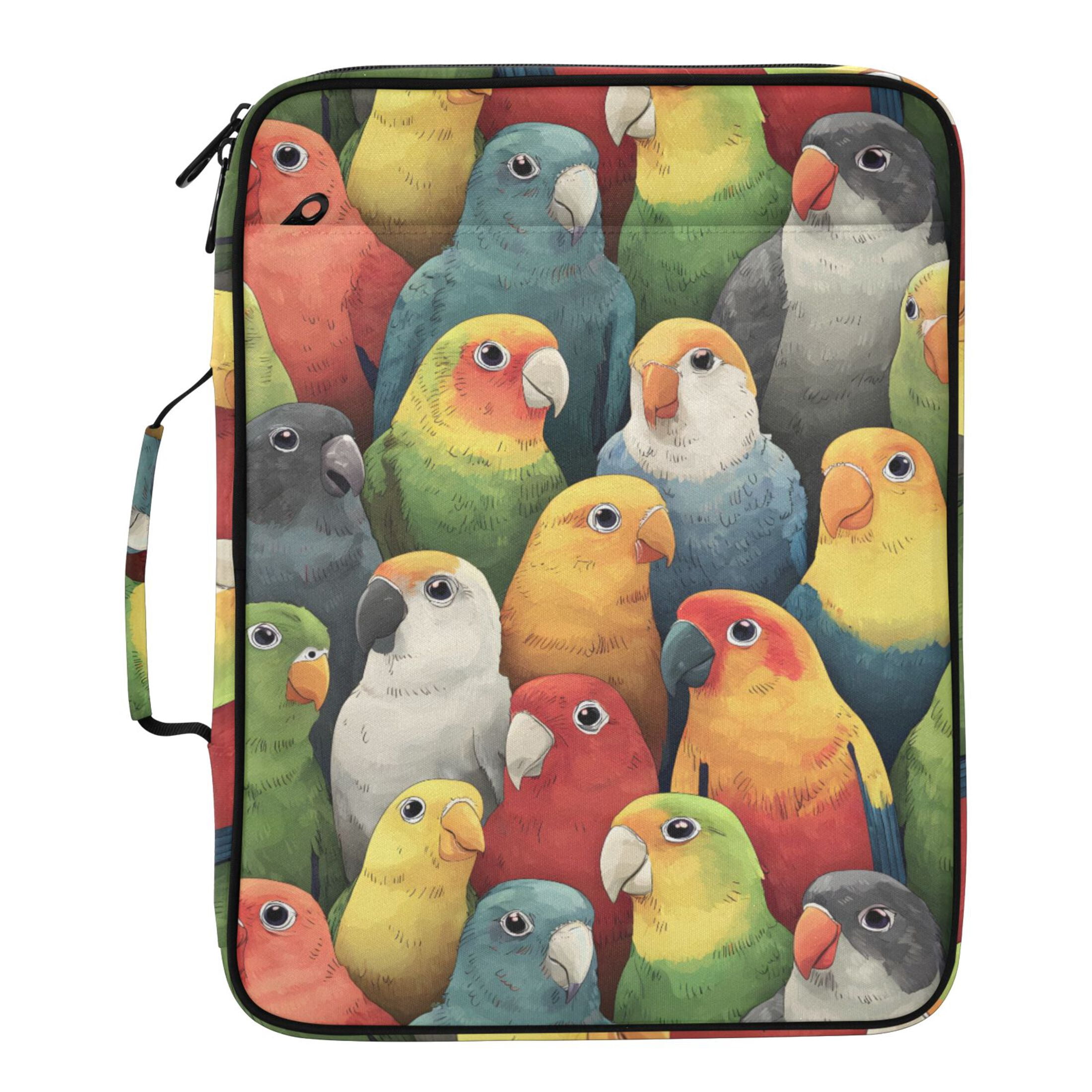ALAZA Doodle Parrot-1 Pattern Expanding Accordion File Folder 3 Ring ...