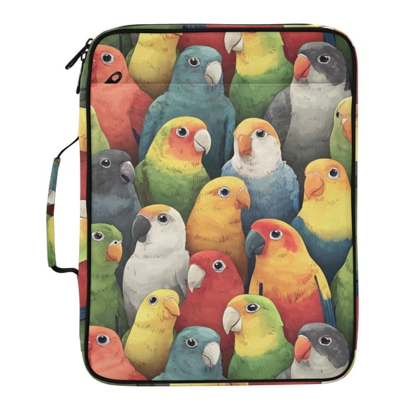 ALAZA Doodle Parrot-1 Pattern Expanding Accordion File Folder 3 Ring ...