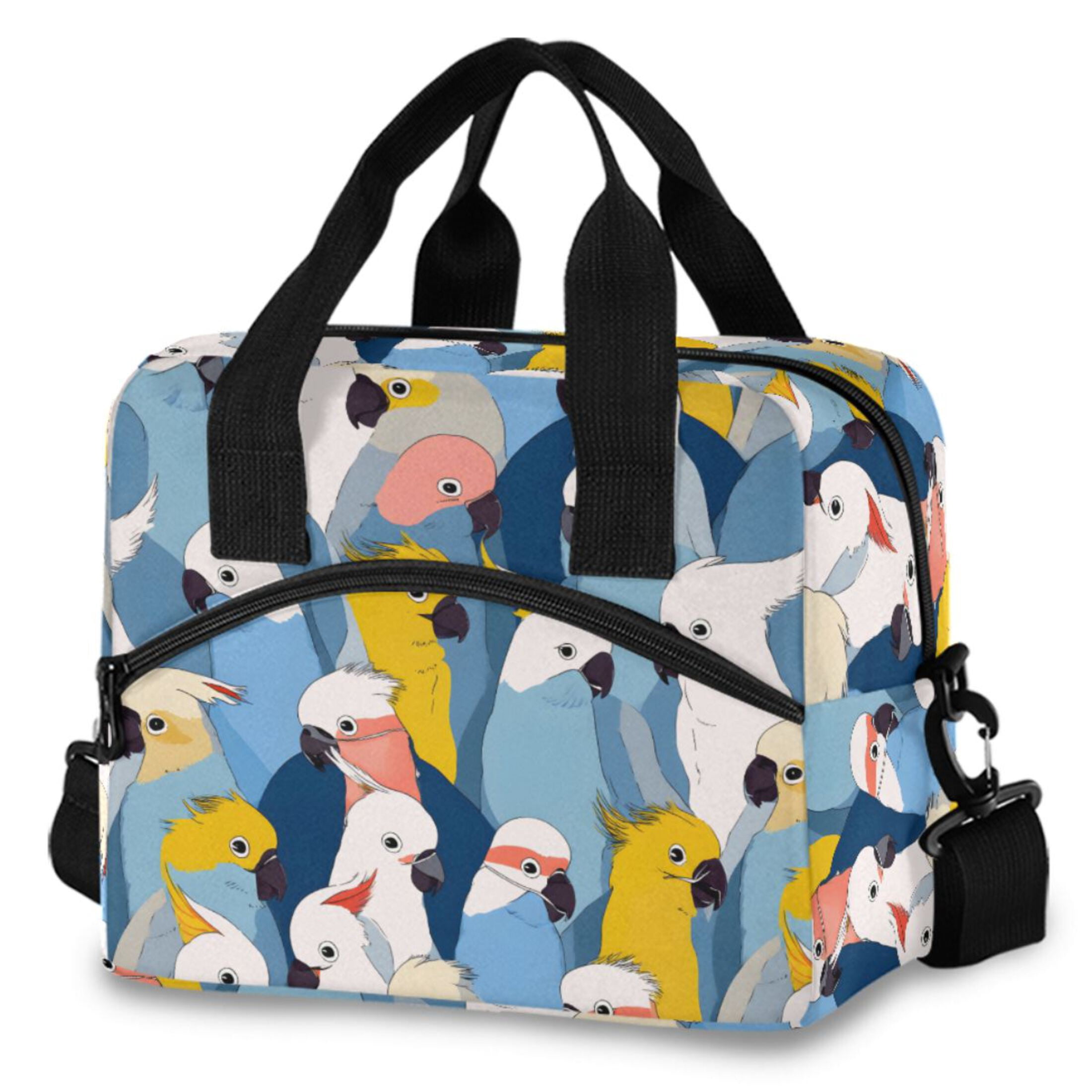ALAZA Doodle Parrot-p3 Insulated Lunch Box Large Reusable Cooler Bag ...