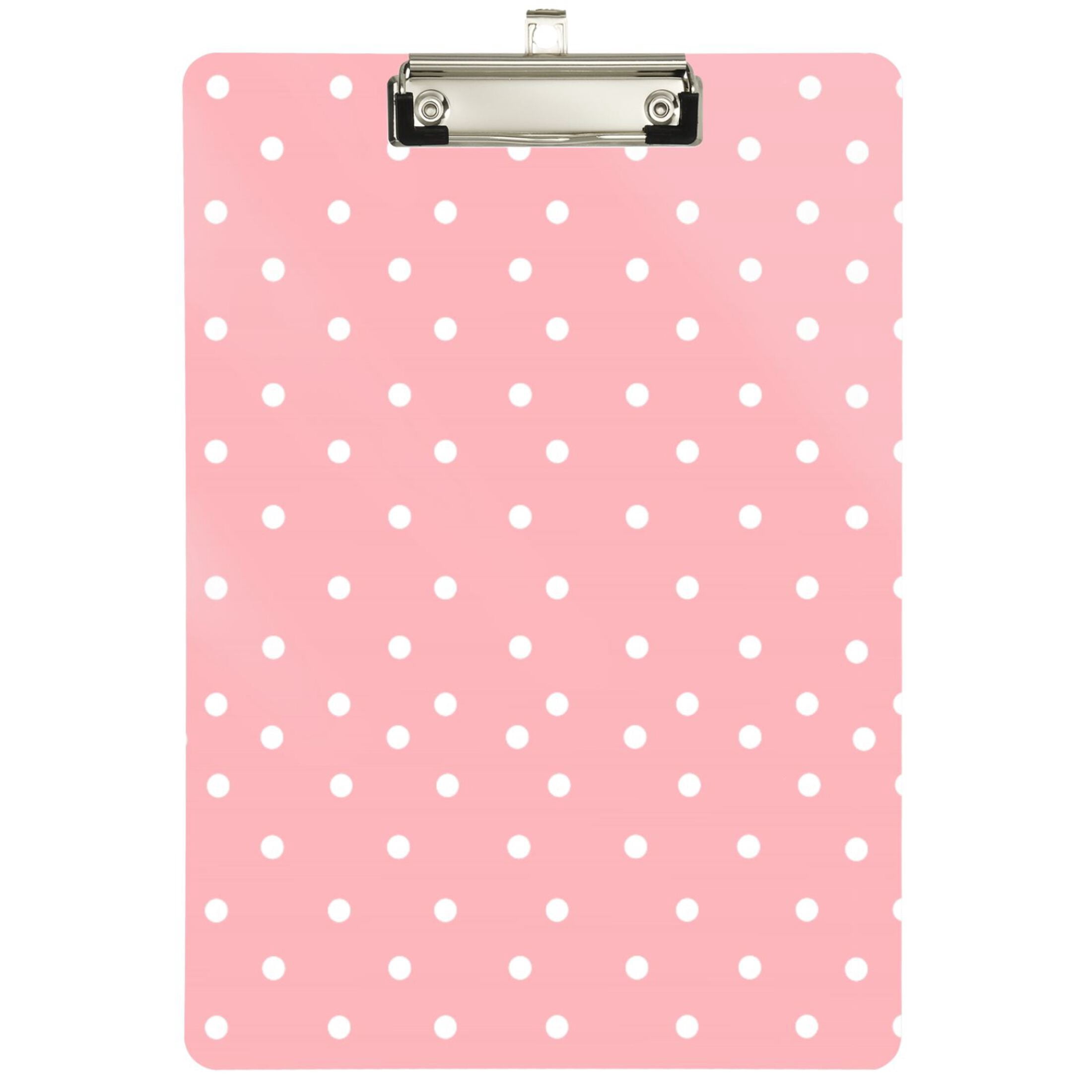 ALAZA Dots Pink Plastic Clipboard A4 Letter Size Decorative Clipboards ...