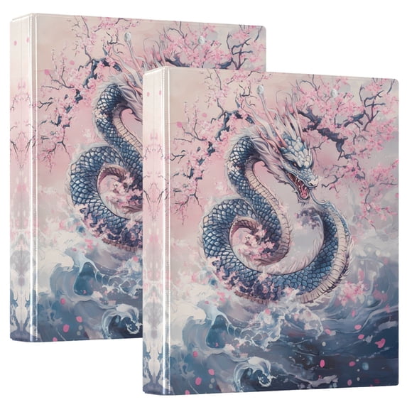 ALAZA Dragon Cherry Tree Hardcover 3 Ring Binder 1.5" D-Rings with ...
