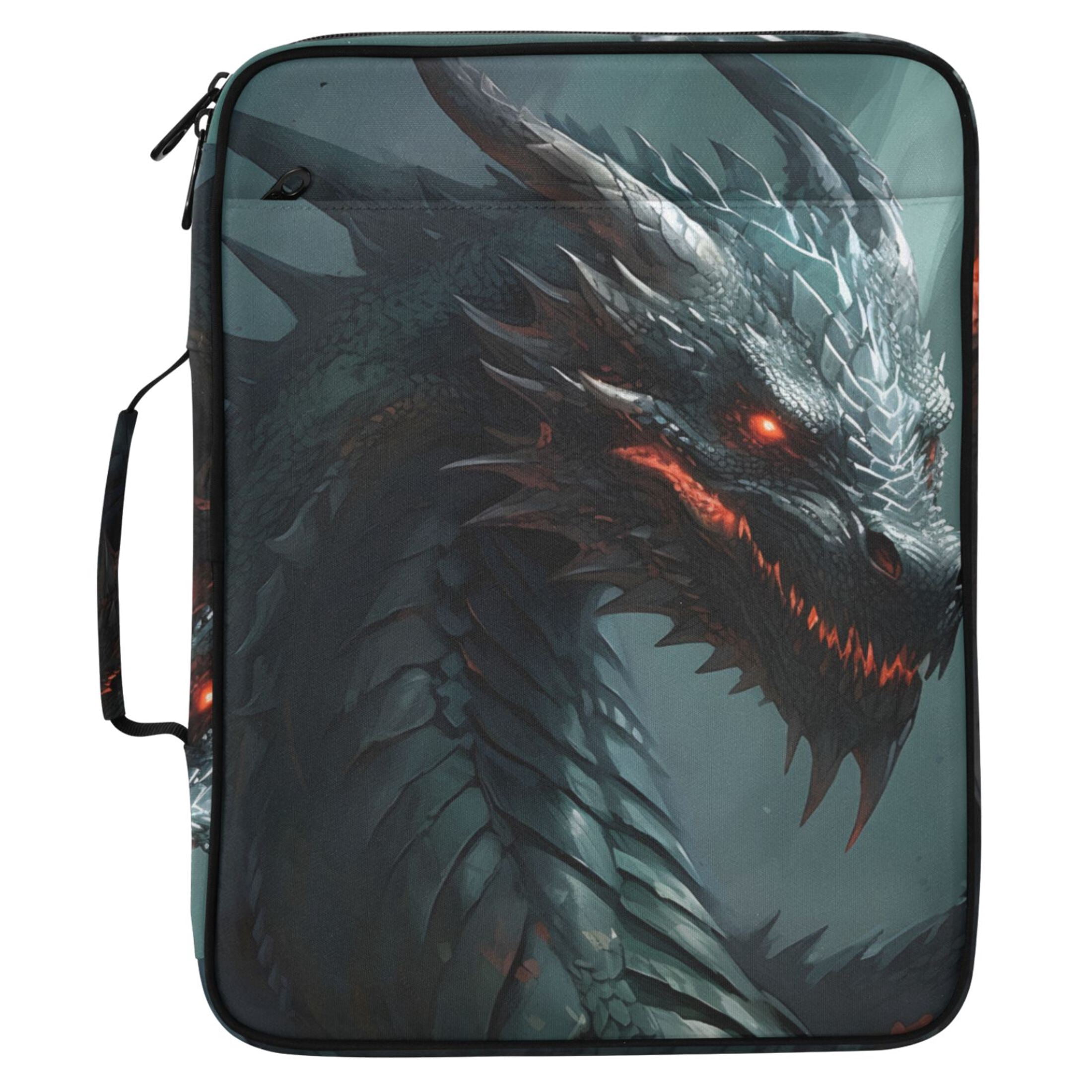 ALAZA Dragon Cool Pattern Expanding Accordion File Folder 3 Ring Zipper ...