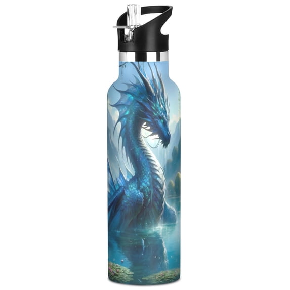 ALAZA Dragon Of Lake Pattern Stainless Steel Water Bottle Vacuum ...