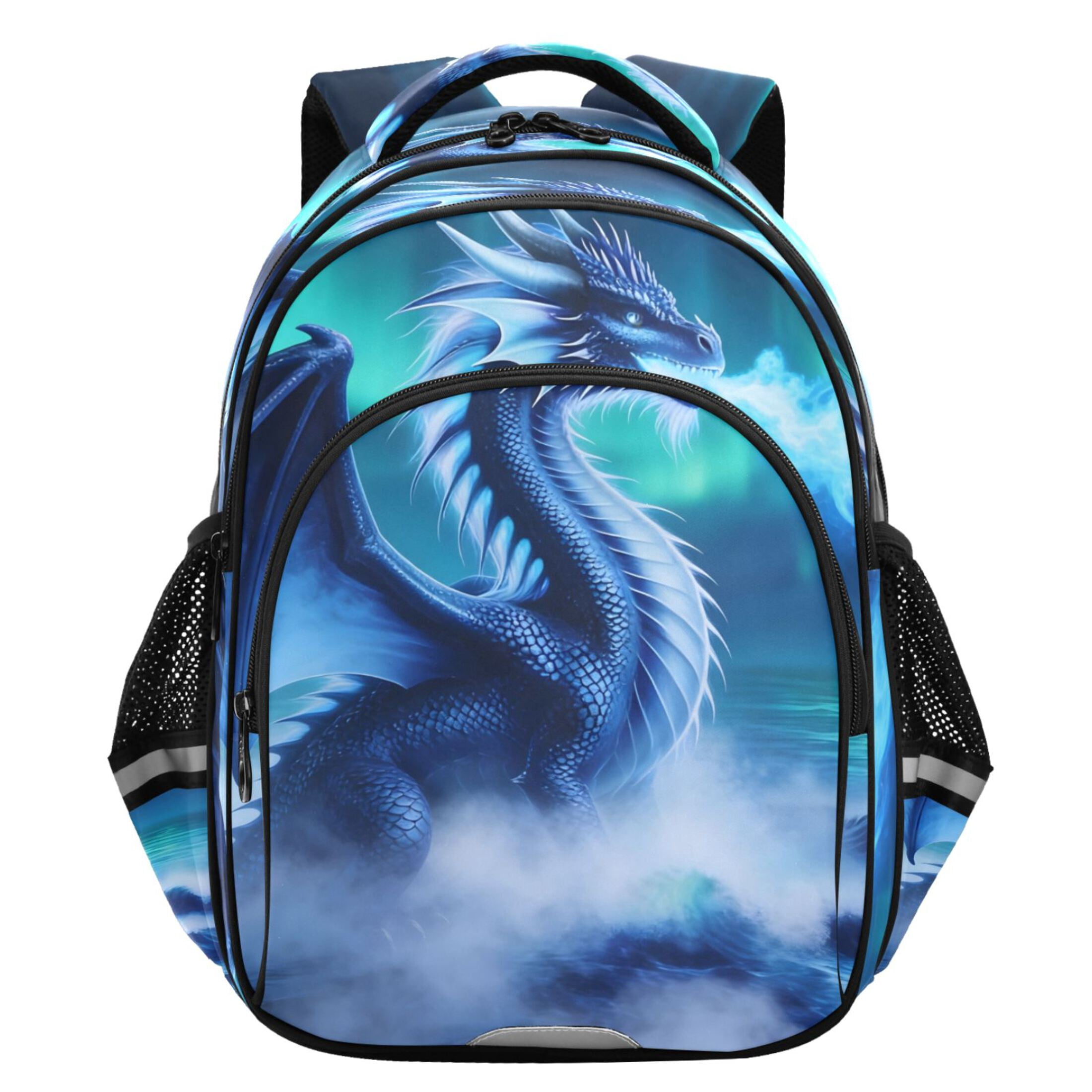 ALAZA Dragon Polar Night School Backpack Elementary Bag Student Bookbag ...