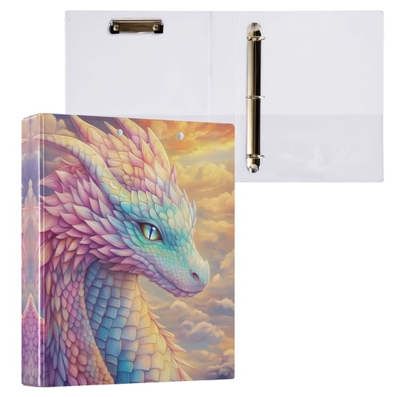 ALAZA Dragon Sky Hardcover 3 Ring Binder 1.5" D-Rings with Interior ...