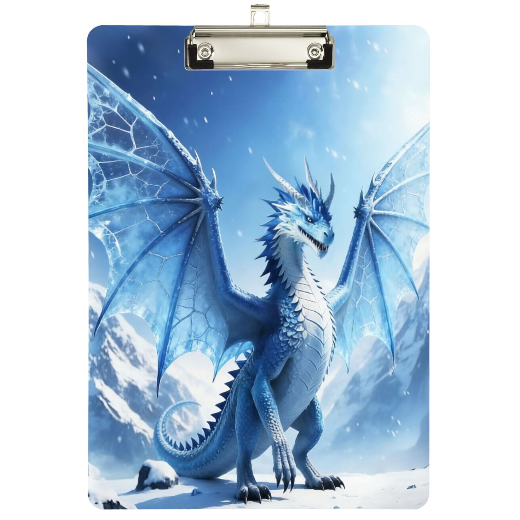 ALAZA Dragon Snowy Plastic Clipboard A4 Letter Size Decorative ...