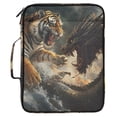 ALAZA Dragon and Tiger Pattern Expanding Accordion File Folder 3 Ring ...