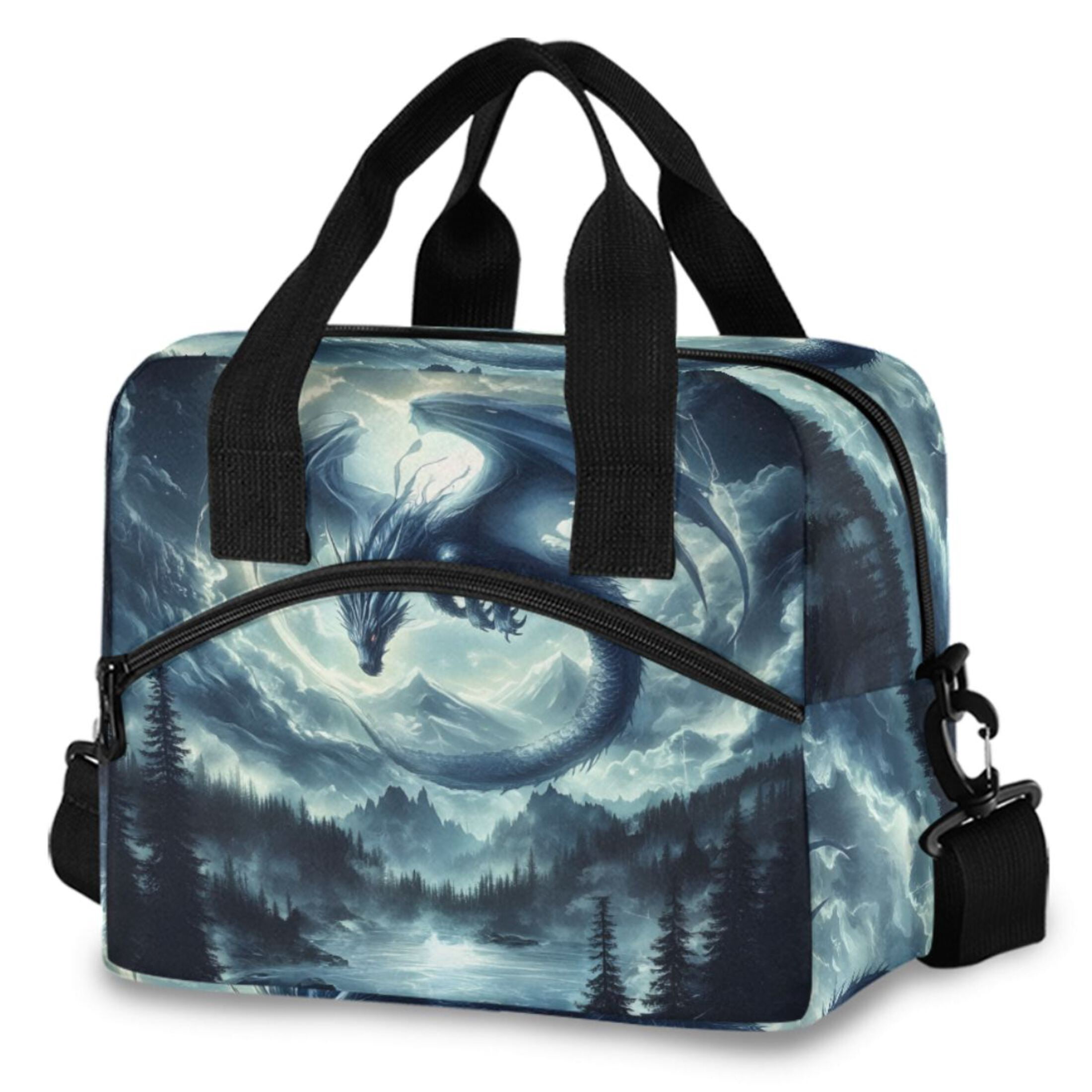 ALAZA Dragon at Moonlight Insulated Lunch Box Large Reusable Cooler Bag ...