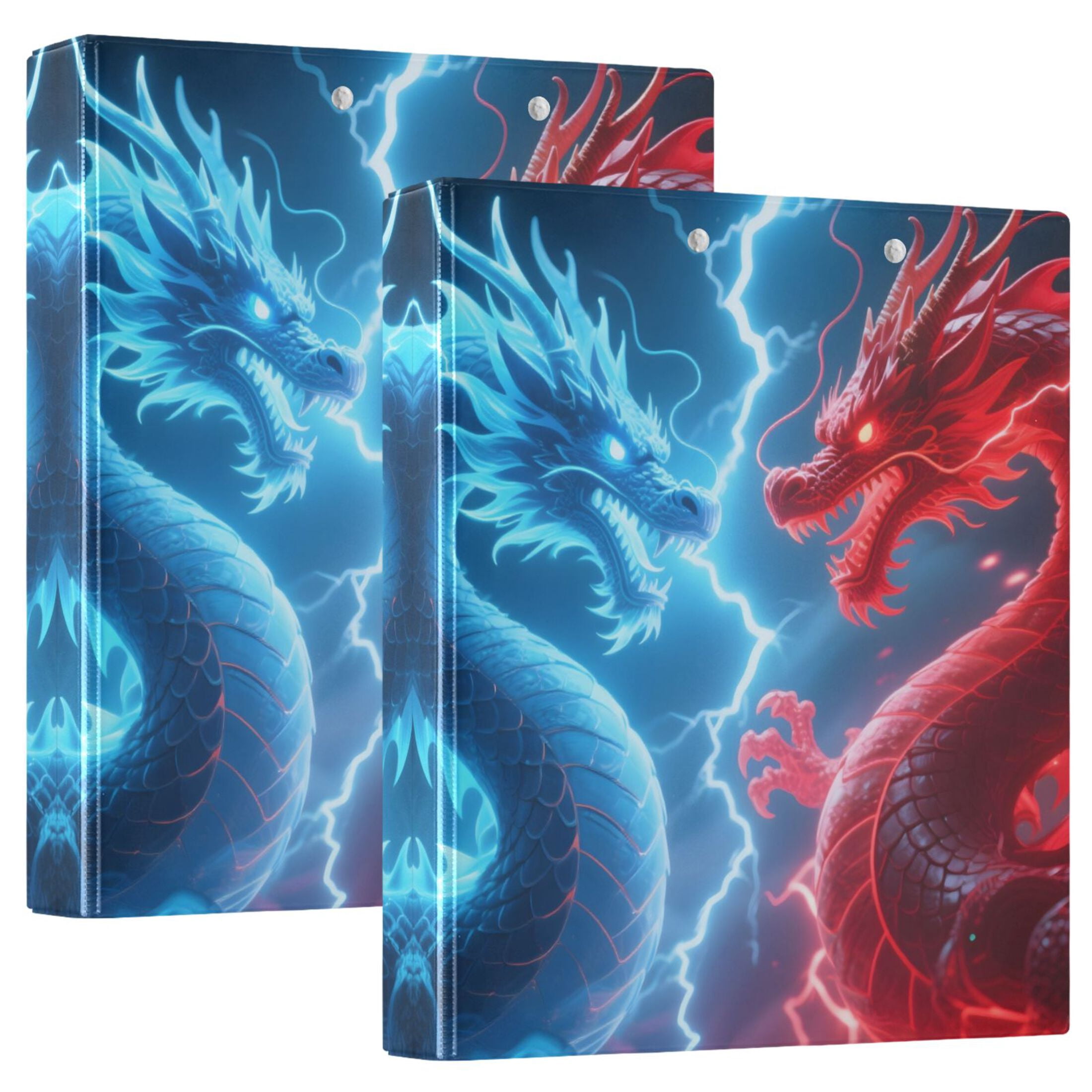 ALAZA Dragons Cool Hardcover 3 Ring Binder 1.5" D-Rings with Interior ...