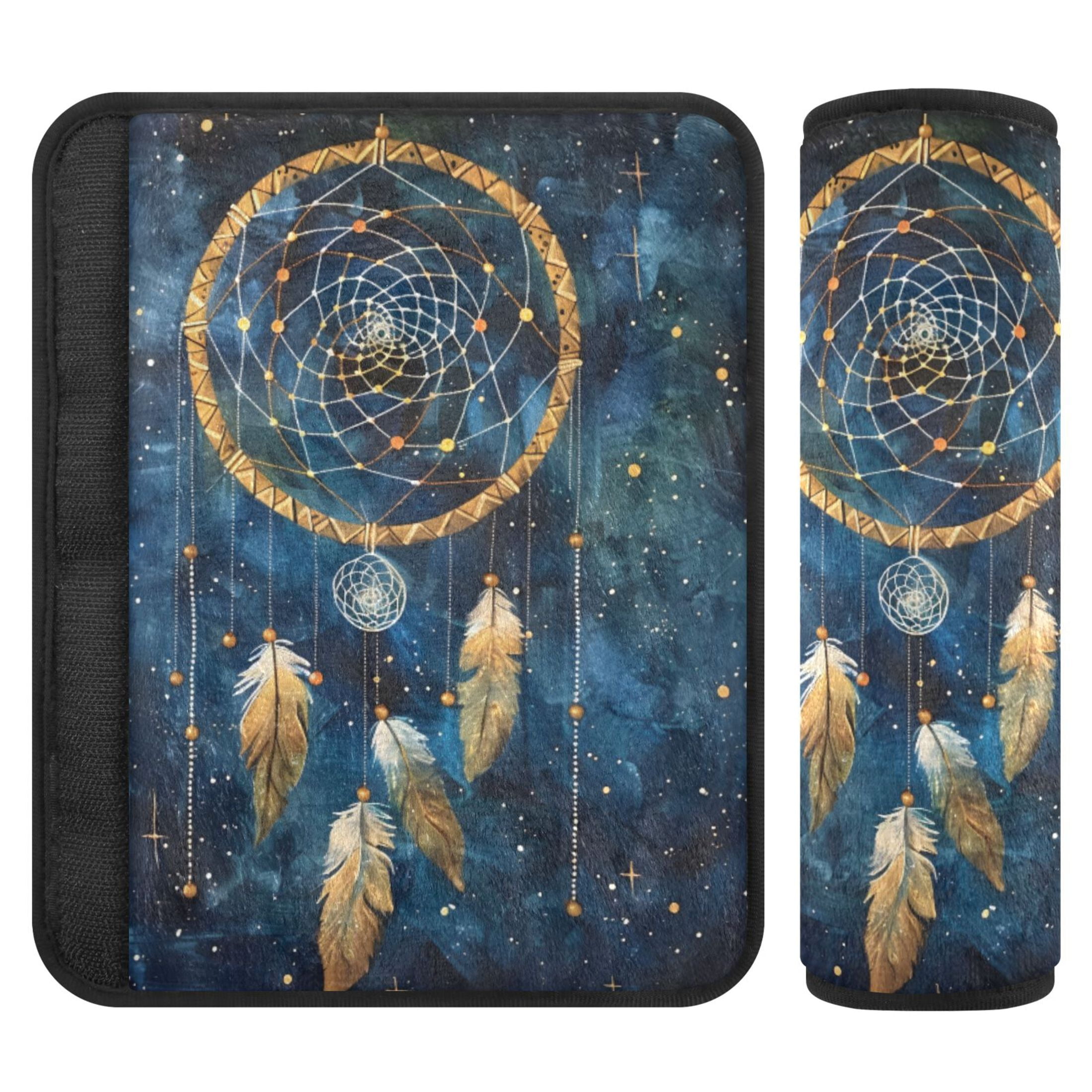 ALAZA Dream Catcher Starry Car Seat Belt Adjuster Neck Covers Shoulder ...