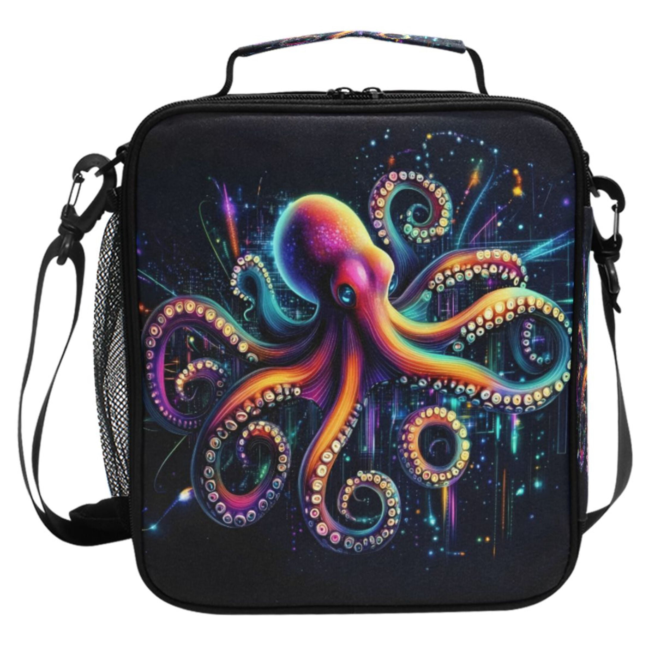 ALAZA Dreamy Octopus Lunch Box Insulated Cooler Lunch Bag with Shoulder ...