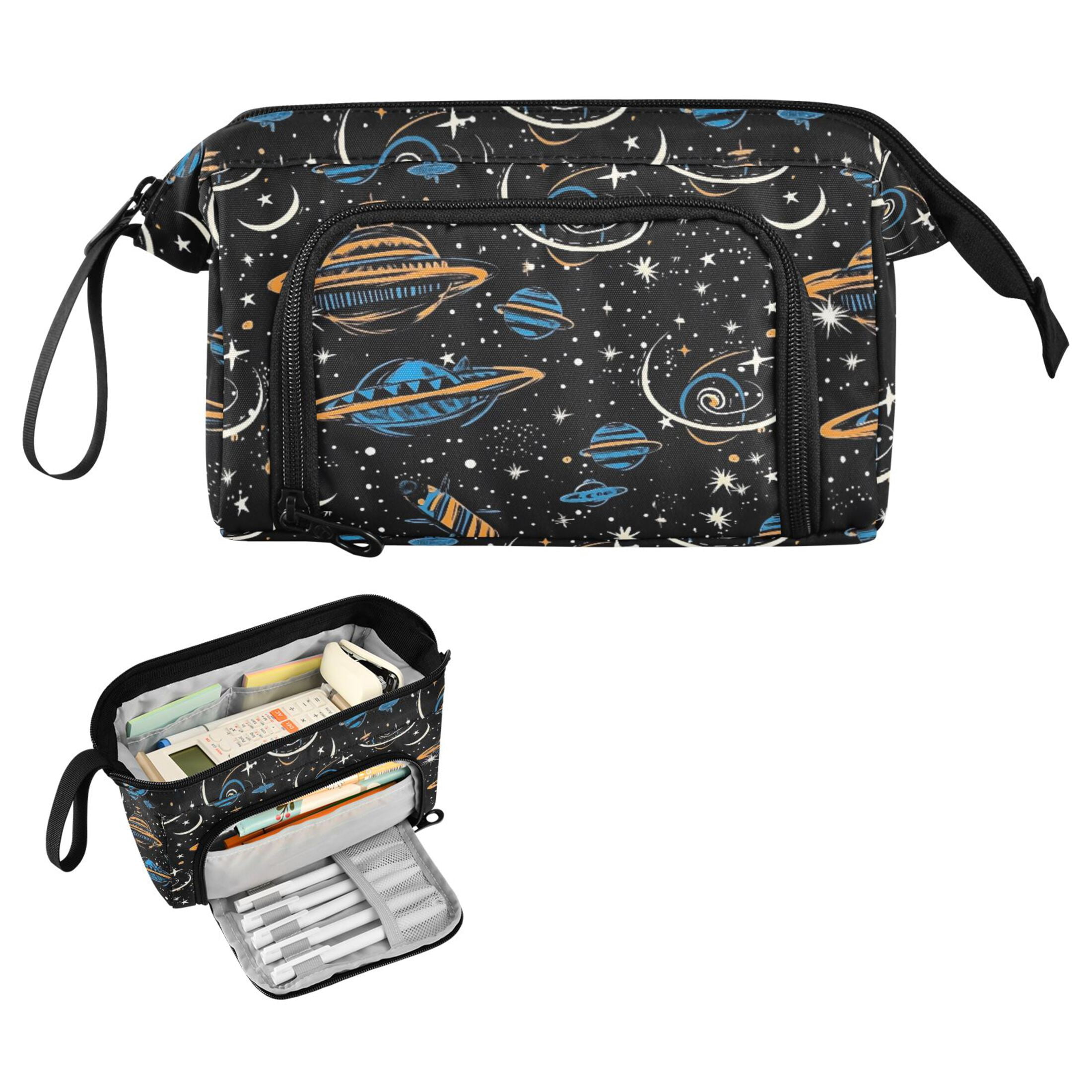 ALAZA Dreamy Spaceship Cartoon Pencil Pouch Big Capacity Pencil Case ...