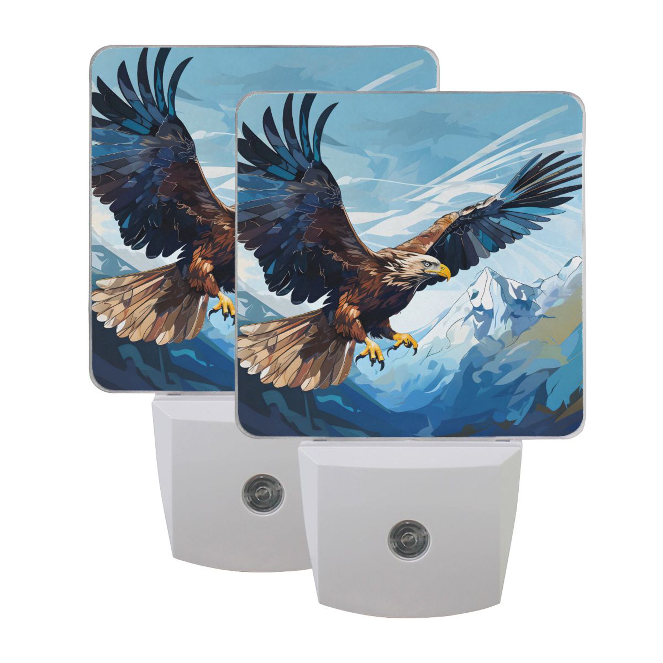 ALAZA Eagle Flying Night Lights 2 Pack Plug-in Wall LED Nightlight Auto ...