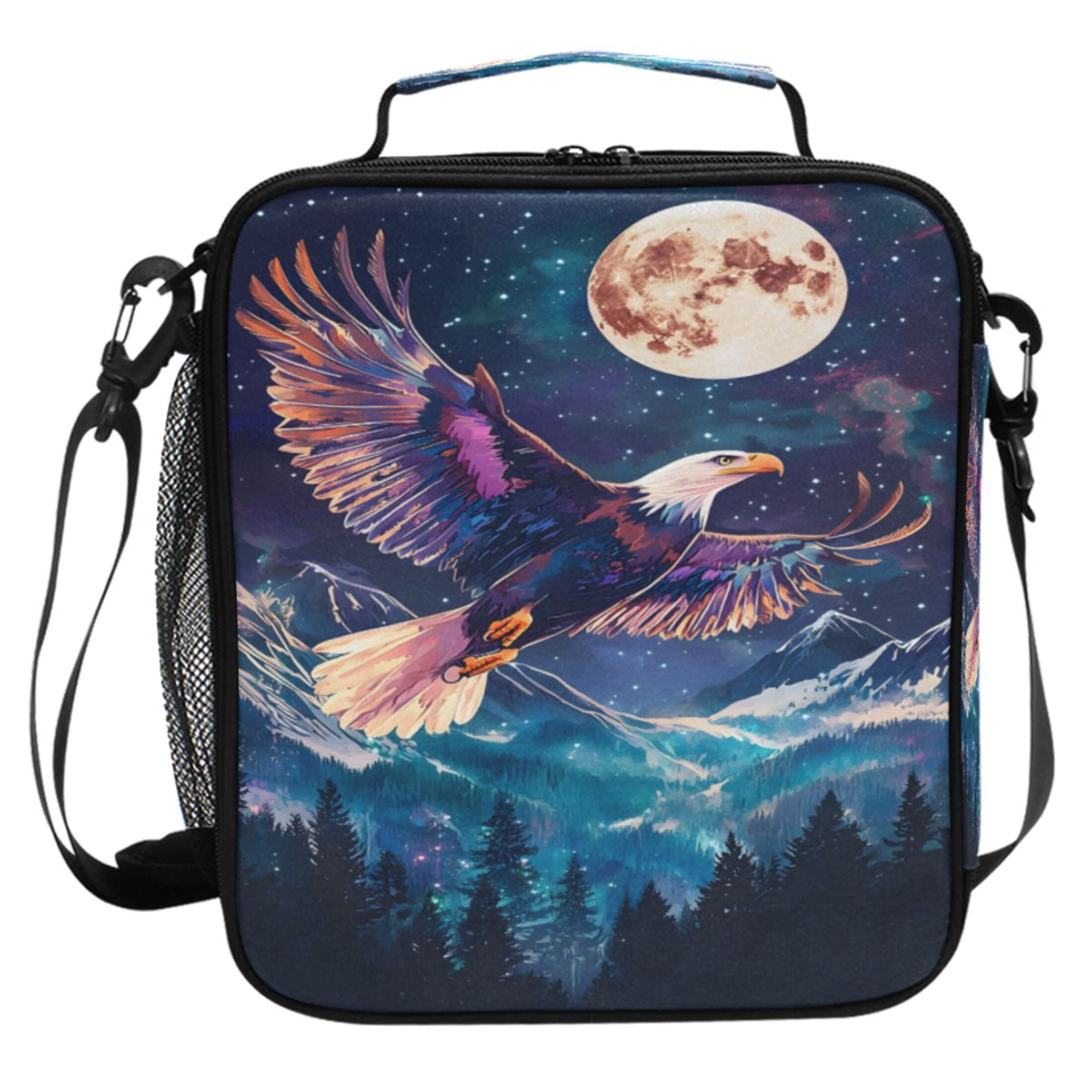 ALAZA Eagle Starry Night Lunch Box Insulated Cooler Lunch Bag with ...
