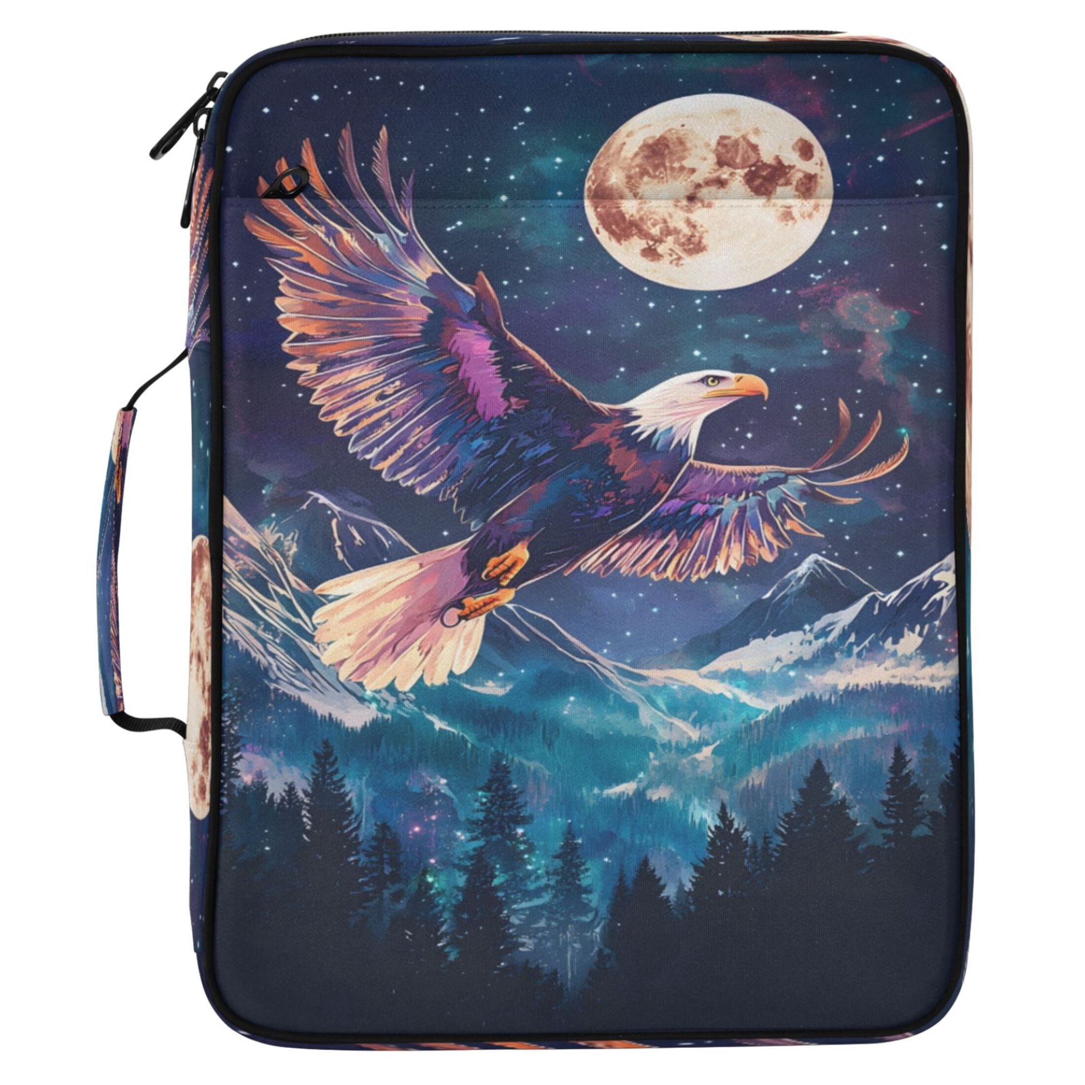 ALAZA Eagle Starry Night Pattern Expanding Accordion File Folder 3 Ring ...