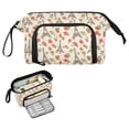 ALAZA Eiffel Tower Rose Flower Pencil Pouch Big Capacity Pencil Case ...