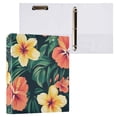 ALAZA Elegant Tropical Floral-d7 Hardcover 3 Ring Binder 1.5" Round ...