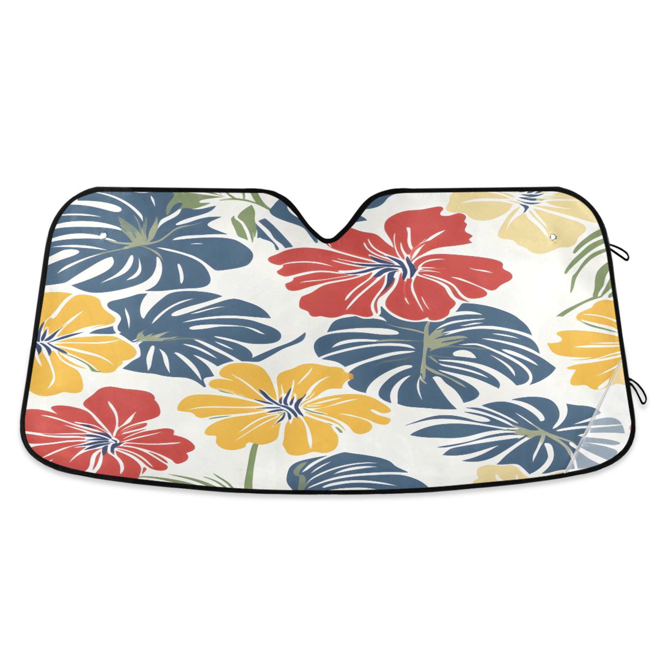 ALAZA Elegant Tropical Floral-k1 Windshield Sun Shade Car Foldable Sun ...