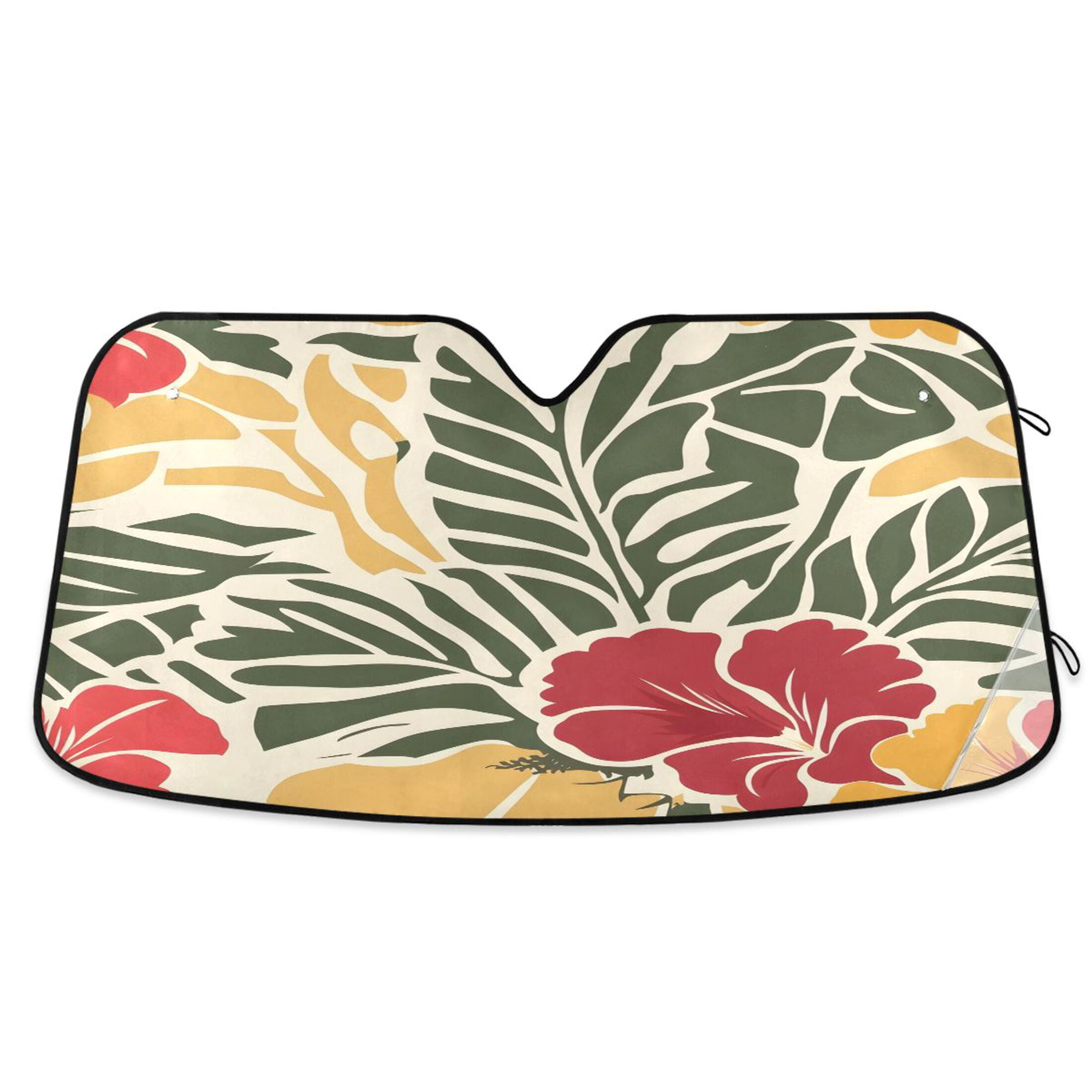 ALAZA Elegant Tropical Floral-k2 Windshield Sun Shade Car Foldable Sun ...