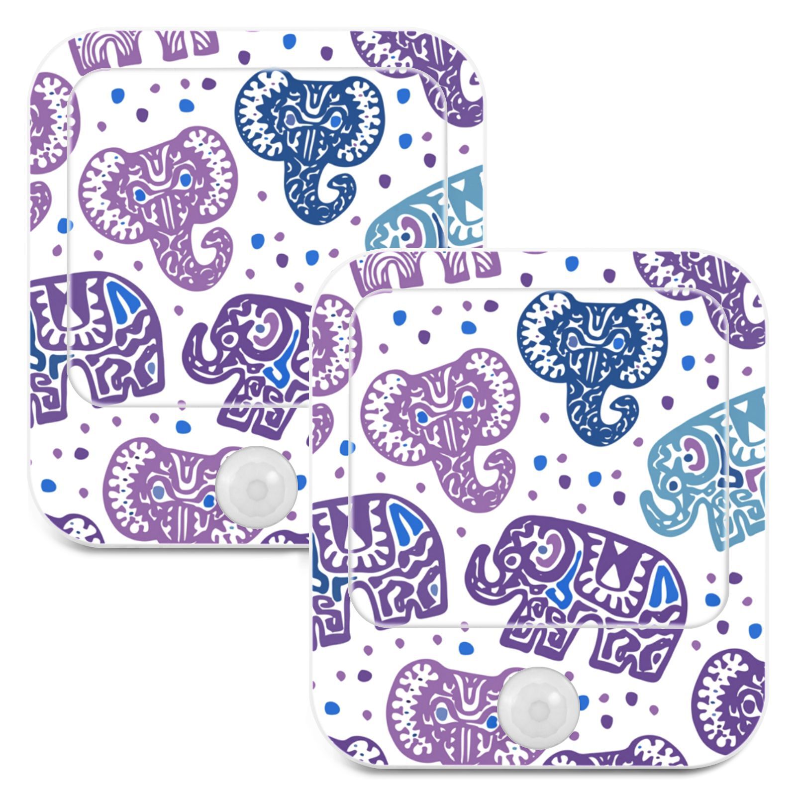 ALAZA Elephant W/ Polka Dot Bohemian Cute Night Lights Plug into Wall ...