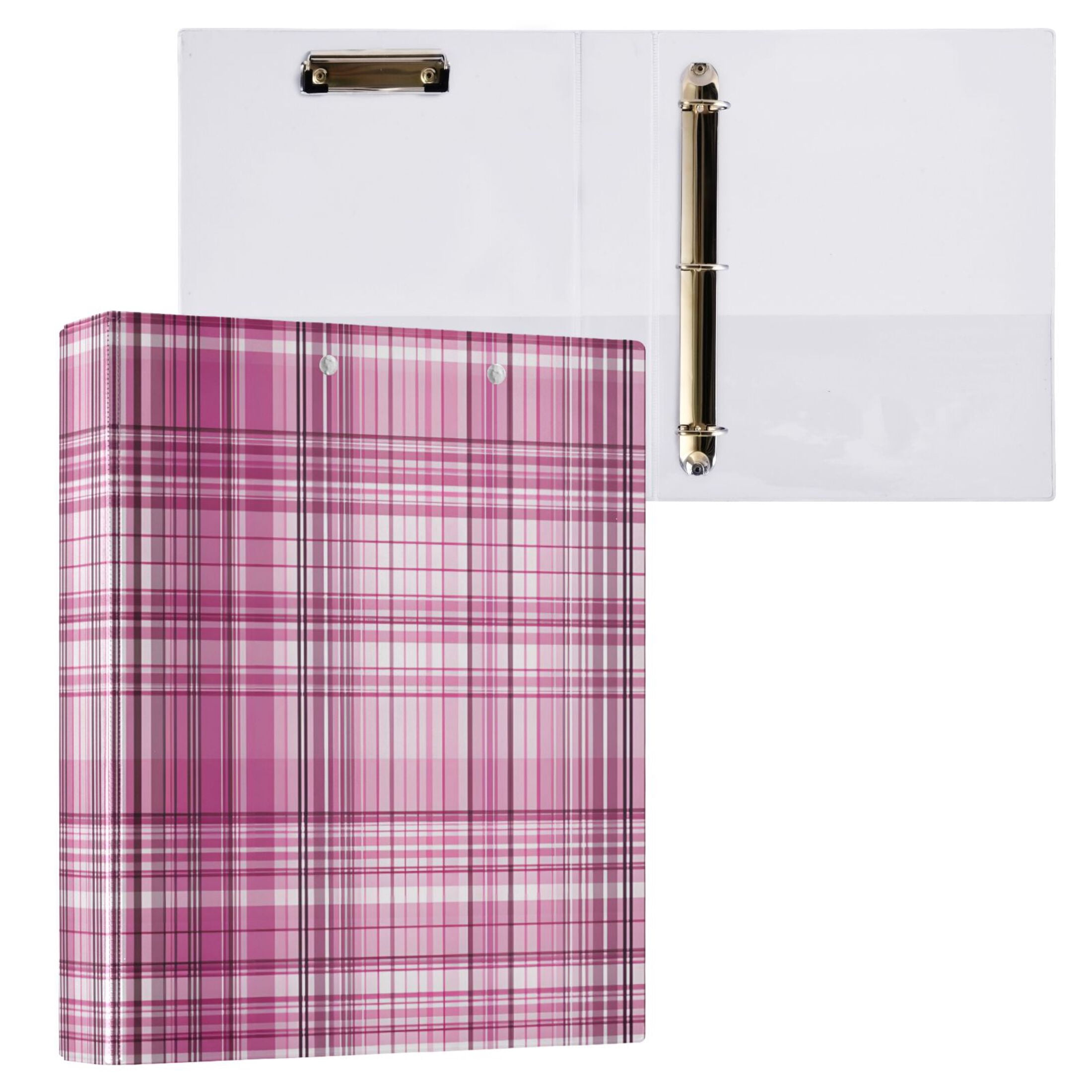 ALAZA Ethnic Checkered Hardcover 3 Ring Binder 1.5" Round Rings ...
