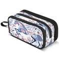 ALAZA Ethnic Horse Pencil Case Bag Large 3 Compartment Pen Pouch Holder ...