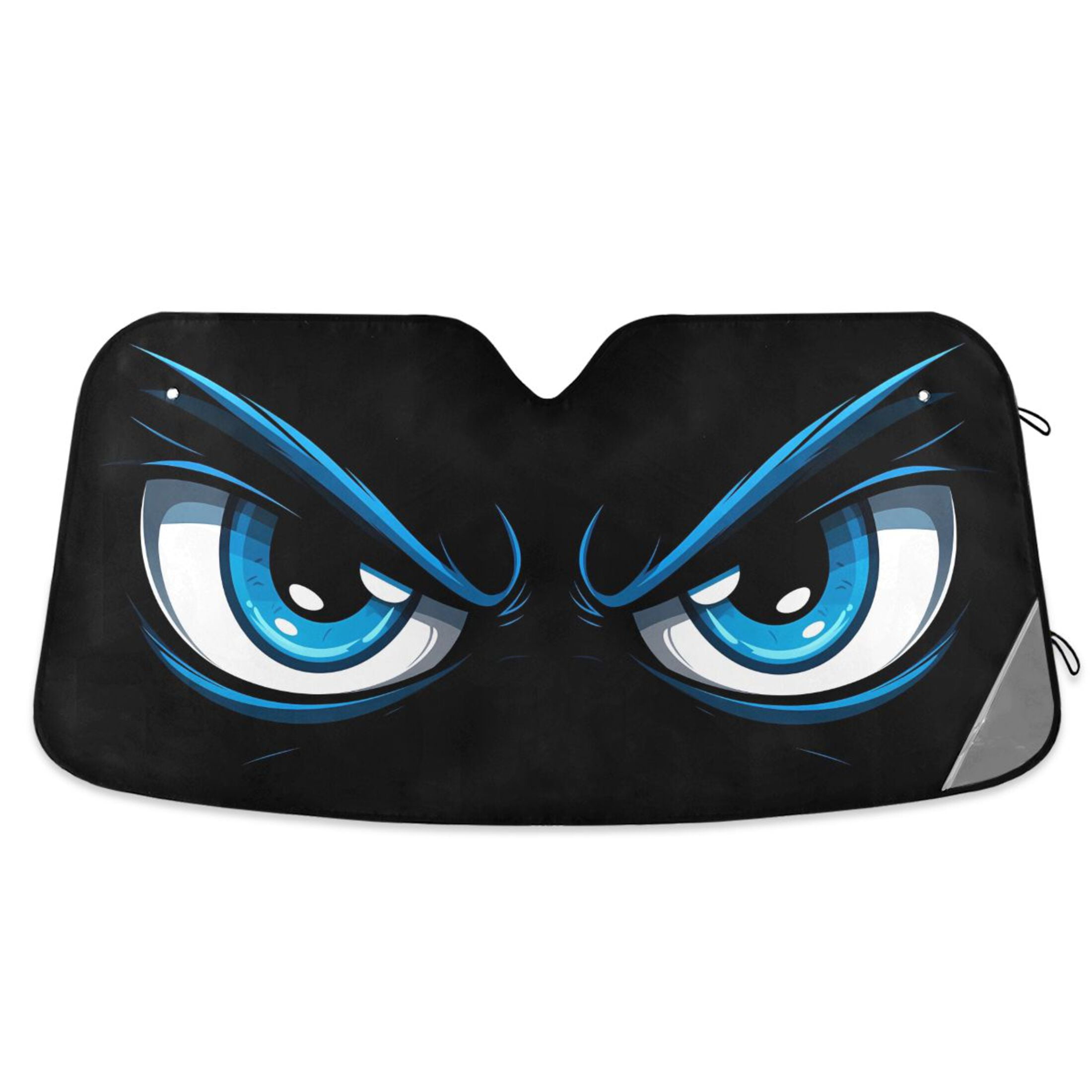 ALAZA Evil Blue Eyes Windshield Sun Shade Car Foldable Visor Block UV ...