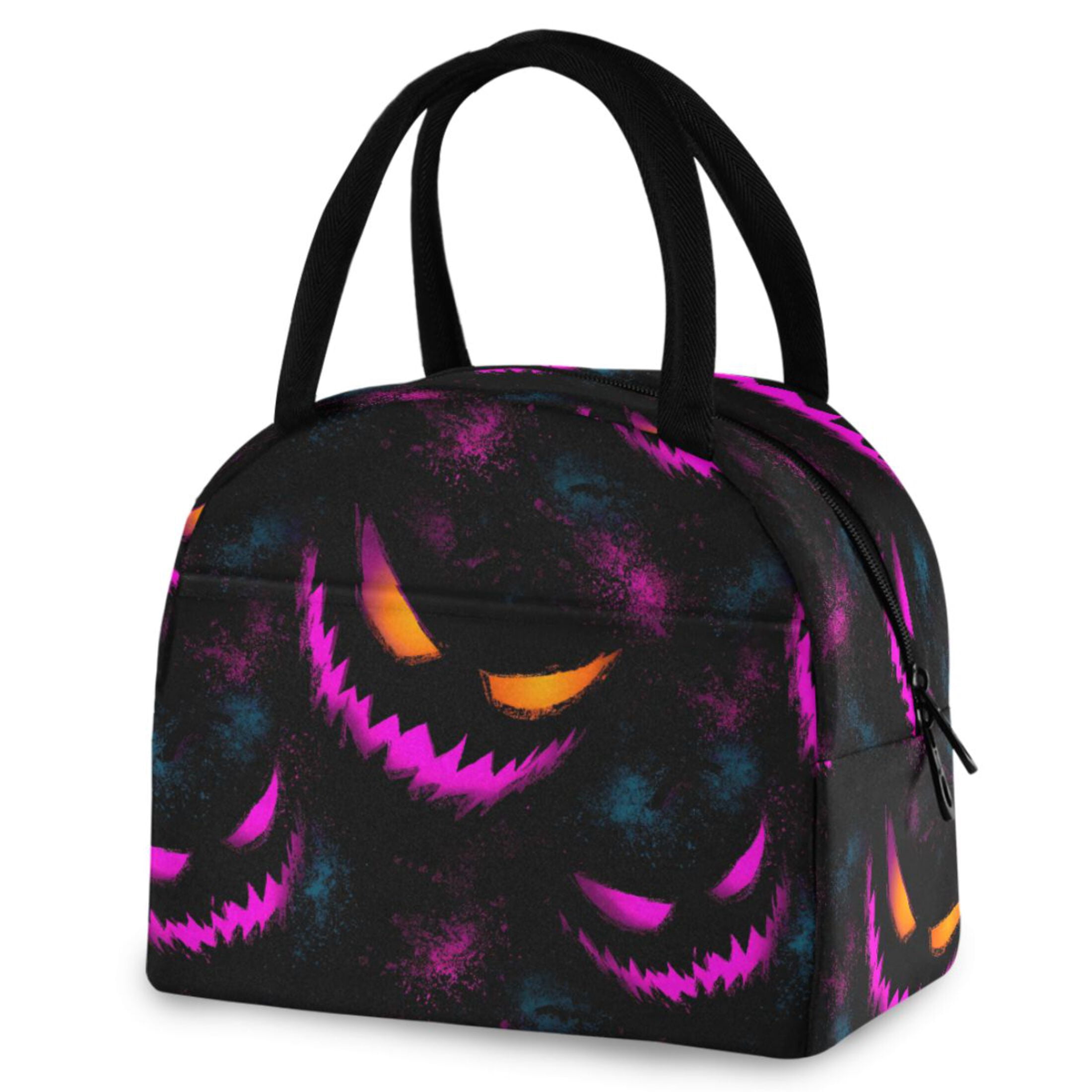 ALAZA Evil Pumpkins Insulated Lunch Box Reusable Cooler Tote Bag Work ...