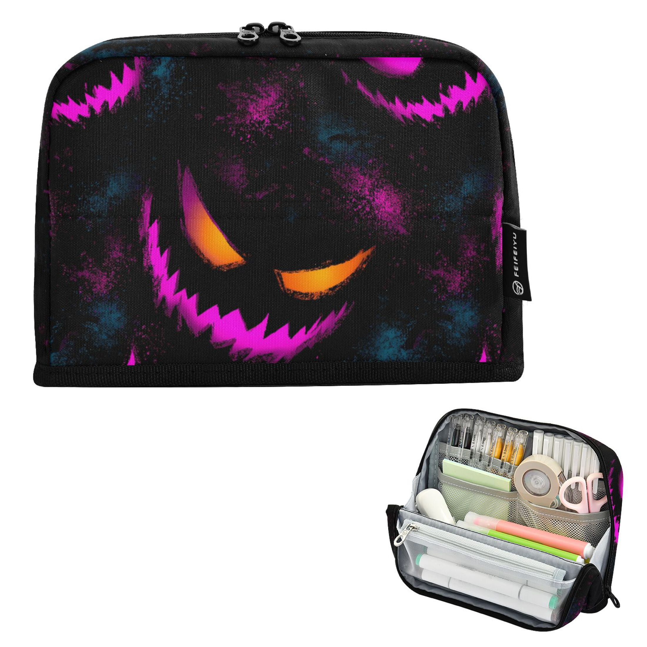 ALAZA Evil Pumpkins Pencil Case Pen Pouch Bag Large Capacity Organizer ...