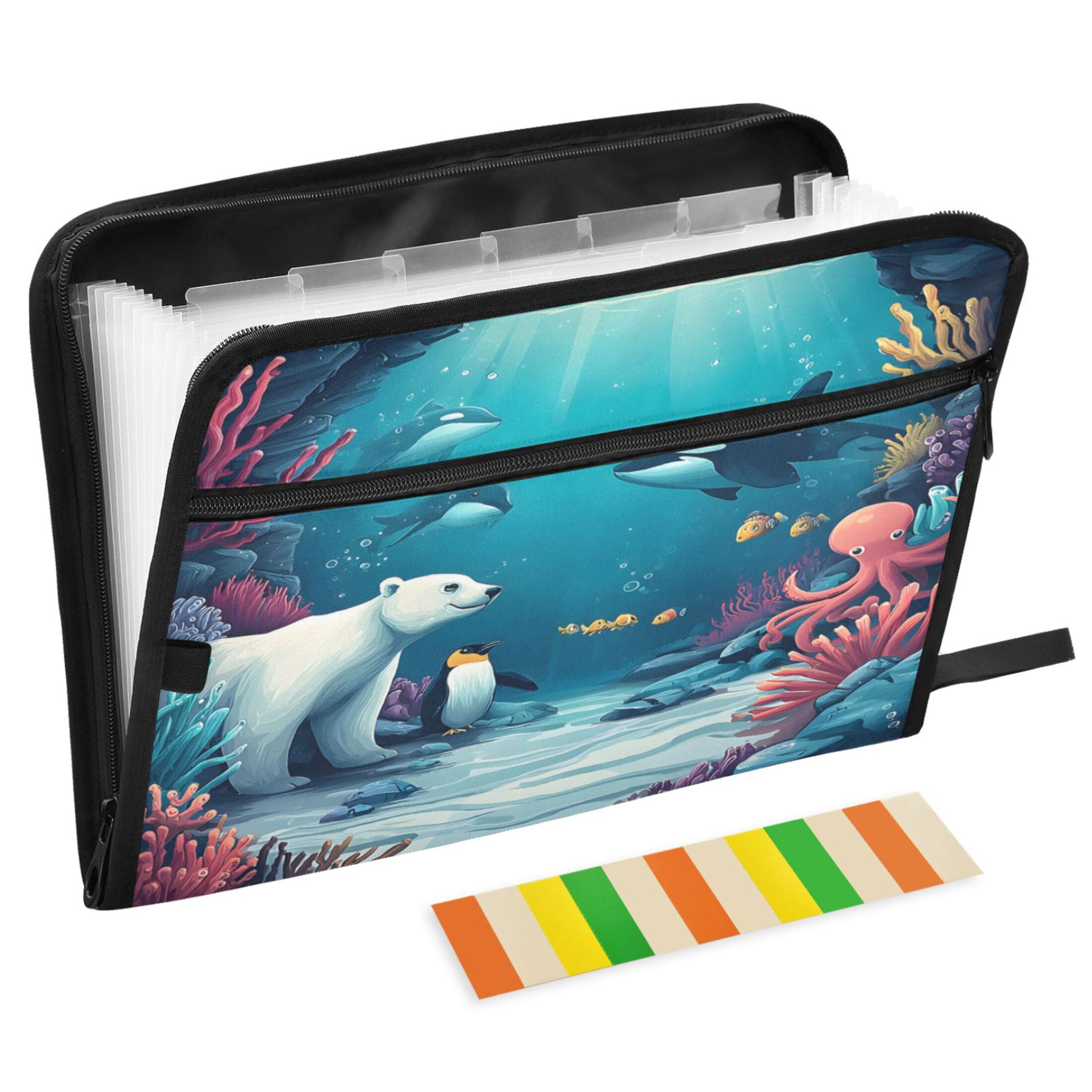 ALAZA Expanding File Folder 13 Pockets Accordion Document Organizer ...