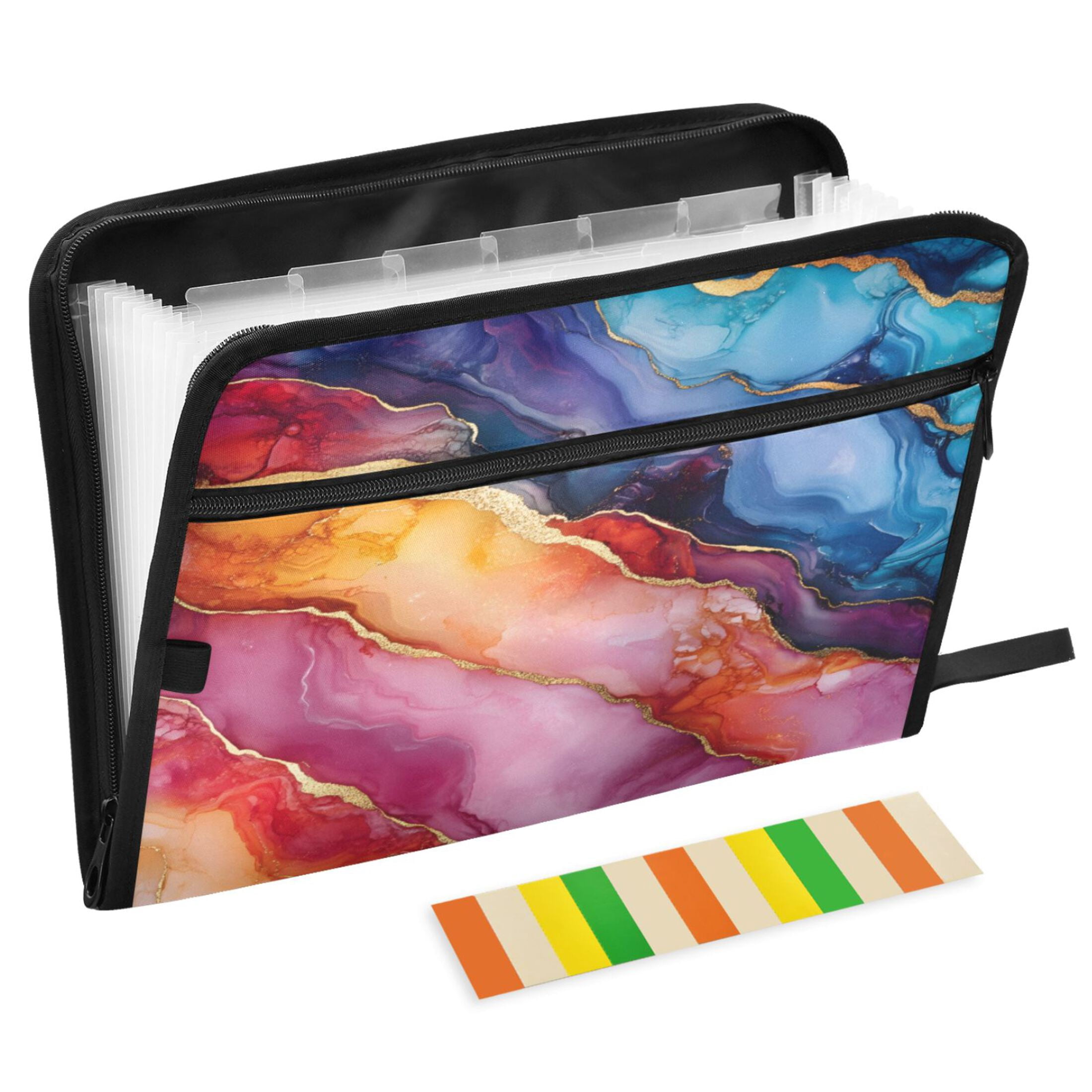 ALAZA Expanding File Folder 13 Pockets Accordion Document Organizer ...