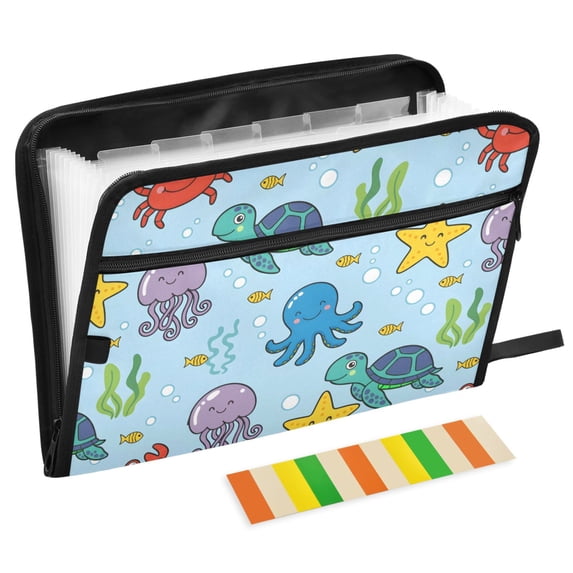 ALAZA Expanding File Folder 13 Pockets Accordion Document Organizer ...