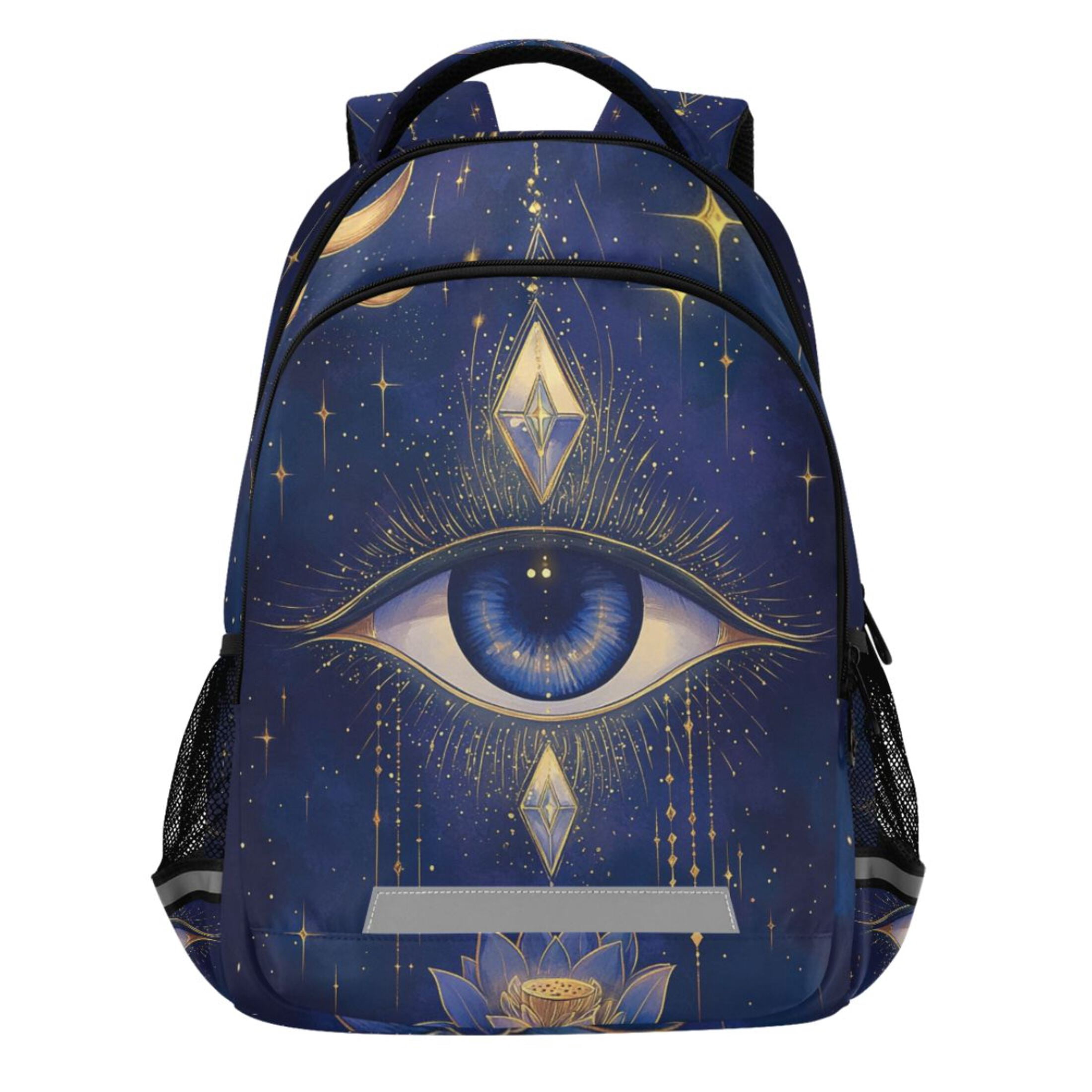 ALAZA Eye Mandala Moon Pattern Backpack Elementary School Bags Student ...