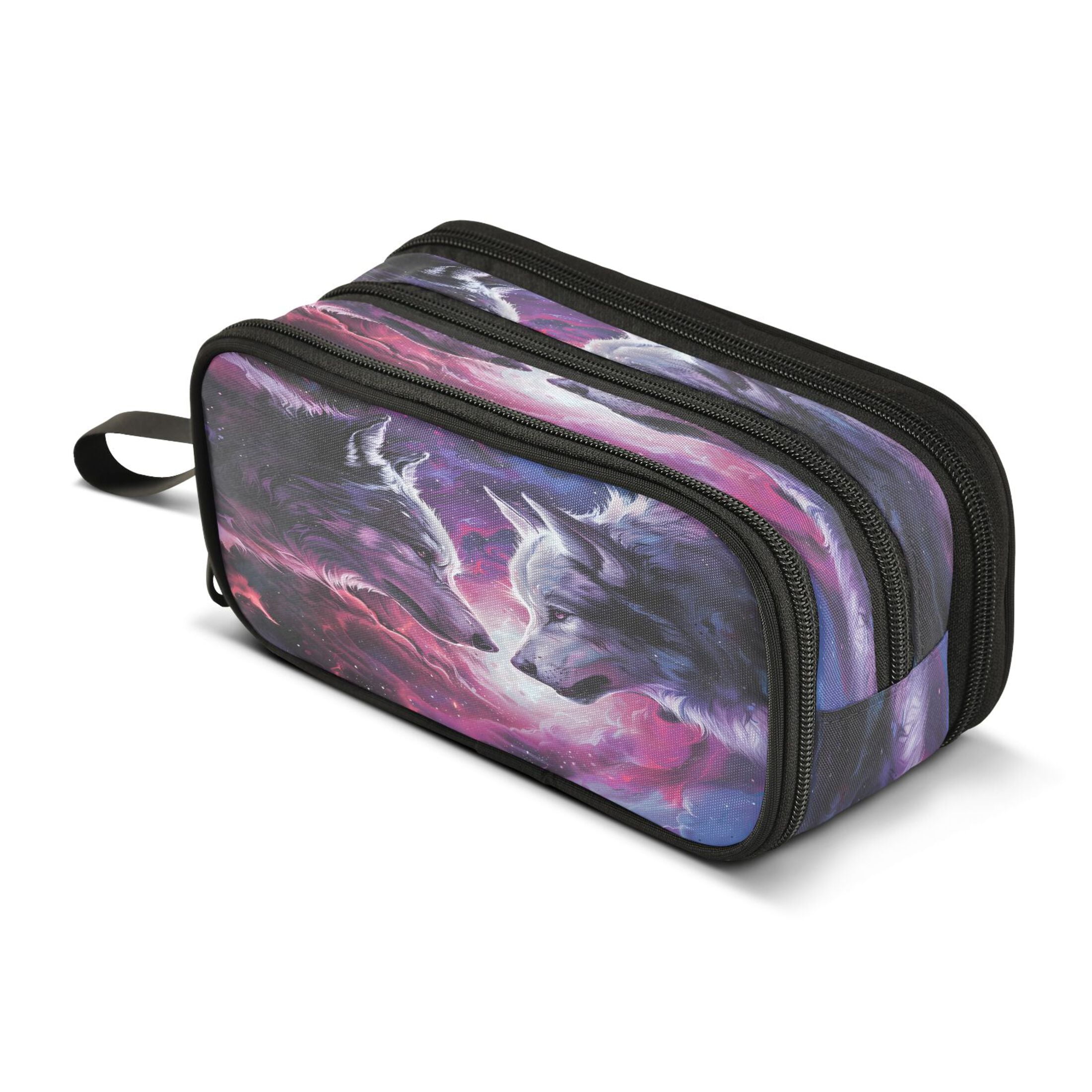 ALAZA Fierce Wolves Pencil Case Bag 3 Compartment Pen Pouch Large ...