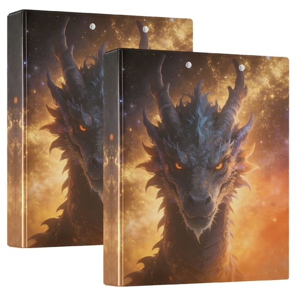 ALAZA Fire Dargon Hardcover 3 Ring Binder 1.5" D-Rings with Interior ...