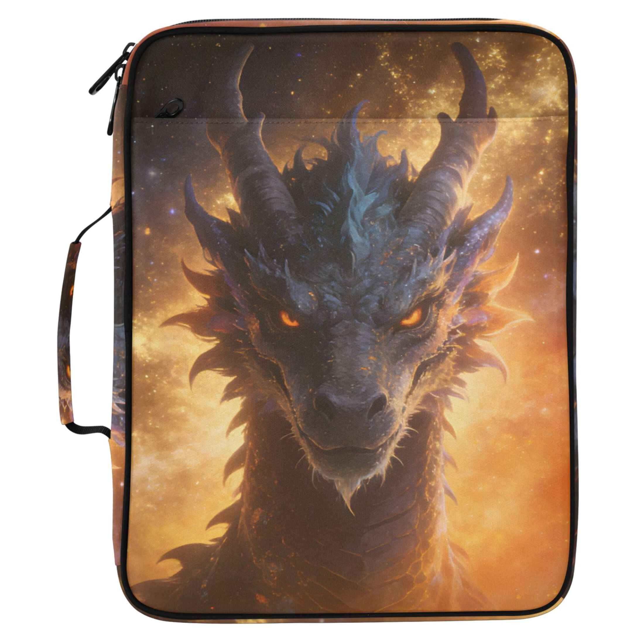 ALAZA Fire Dargon Pattern Expanding Accordion File Folder 3 Ring Zipper ...