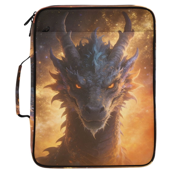 ALAZA Fire Dargon Pattern Expanding Accordion File Folder 3 Ring Zipper ...