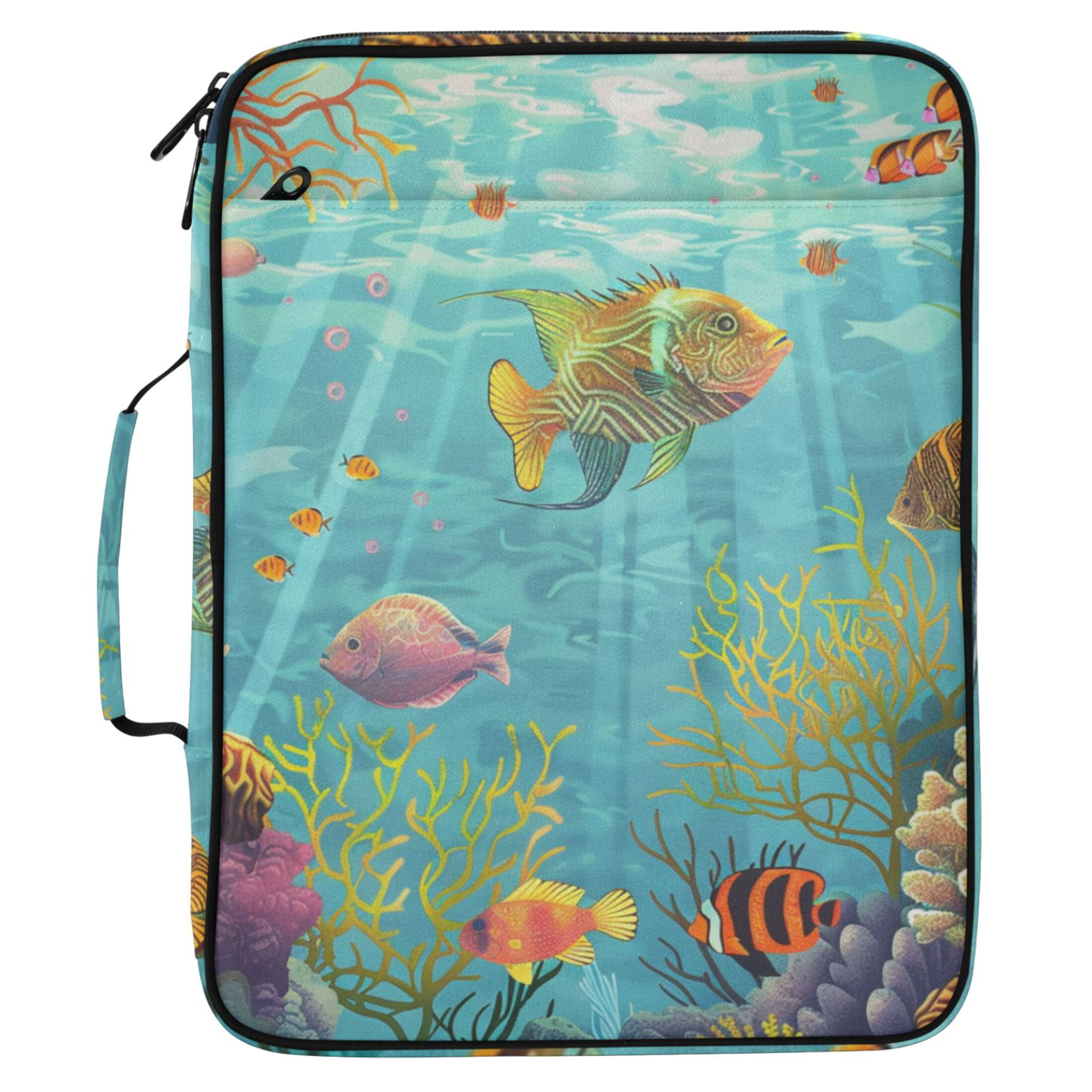 ALAZA Fish Ocean View Pattern Expanding Accordion File Folder 3 Ring ...