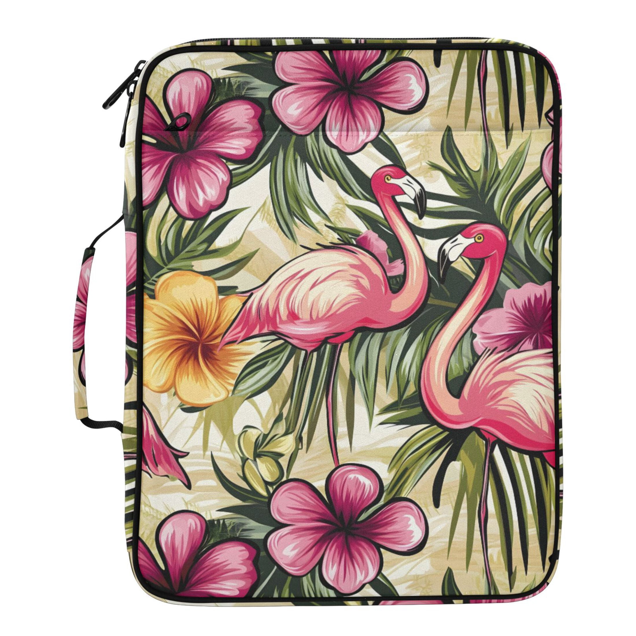 ALAZA Flamingo Flowers Pattern Expanding Accordion File Folder 3 Ring ...