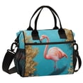 ALAZA Flamingo Landscape Print Cooler Lunch Bag Insulated Reusable ...